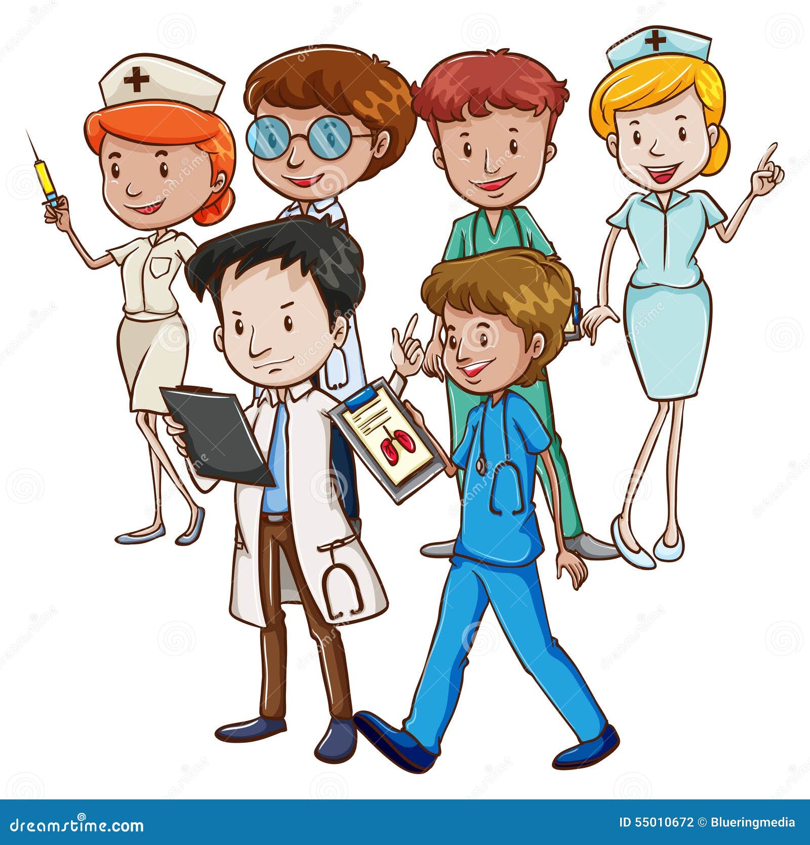 Medico ed infermiere illustrazione vettoriale. Illustrazione di ...