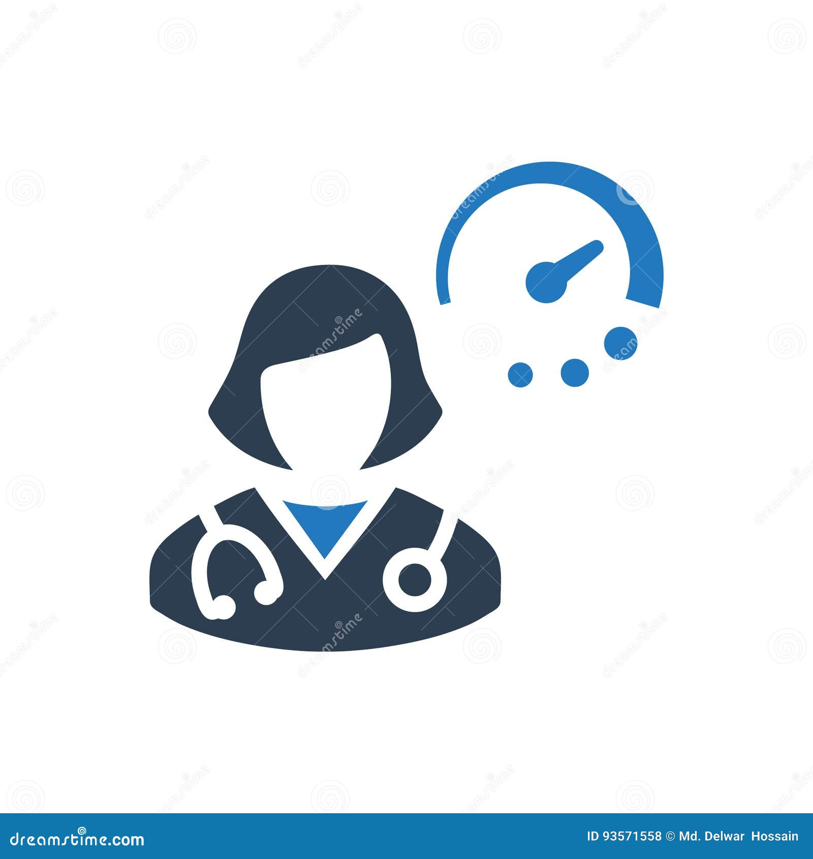 Medico icona in servizio illustrazione vettoriale. Illustrazione di ...