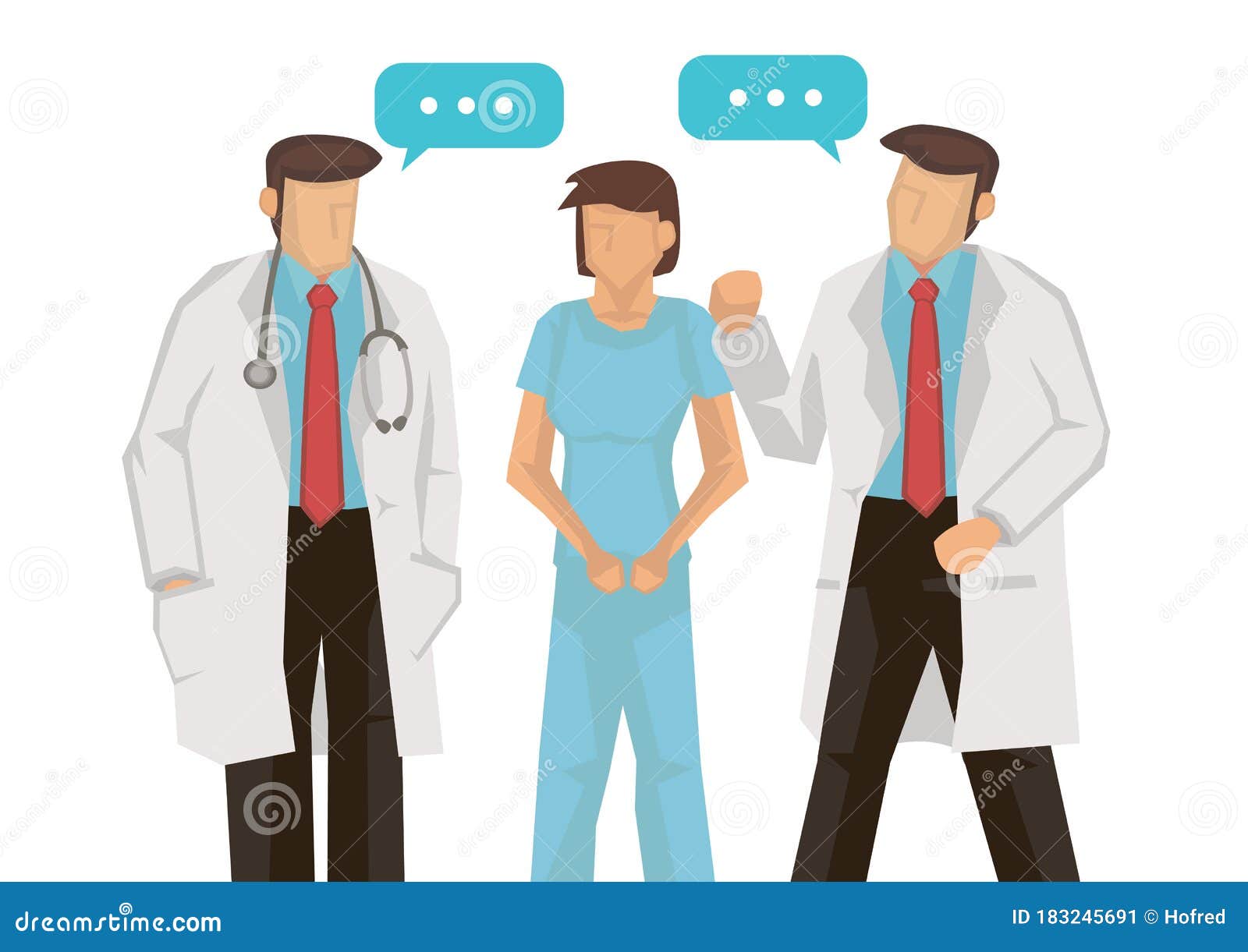 Medics, Nurses Or Doctors Talking At Hospital. Hospital Colleagues ...