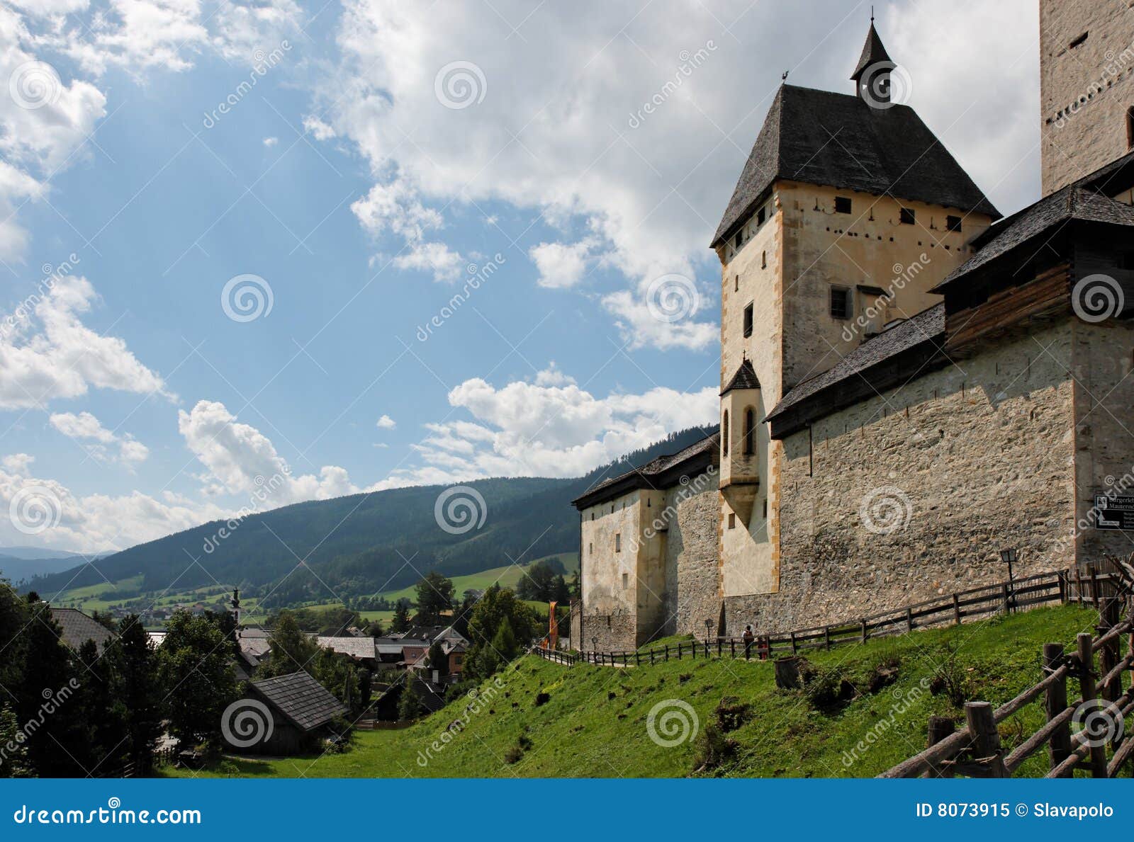 Medieval Alpine Mauterndorf Castle Stock Image - Image of brown, spring ...