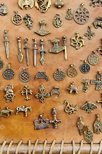 Medieval amulet stock image. Image of objects, golden - 21023933