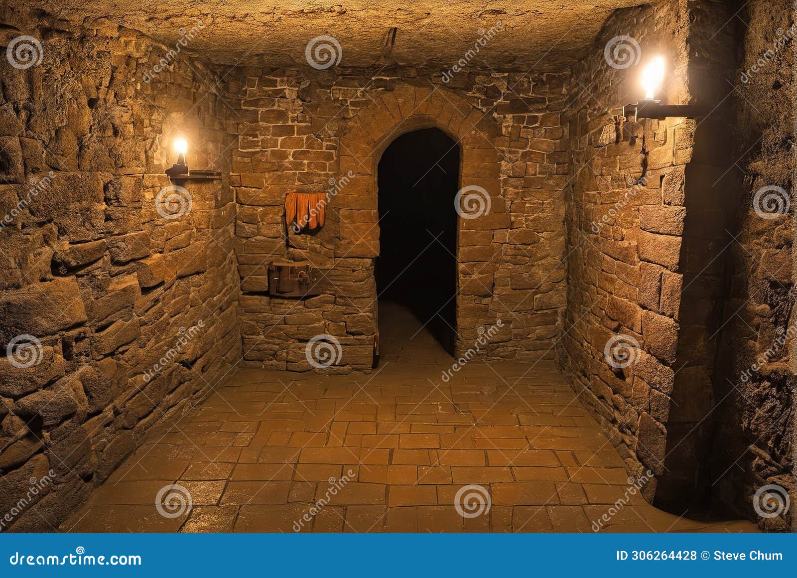 Medieval Ancient Crypts and Dungeons Stock Illustration - Illustration ...