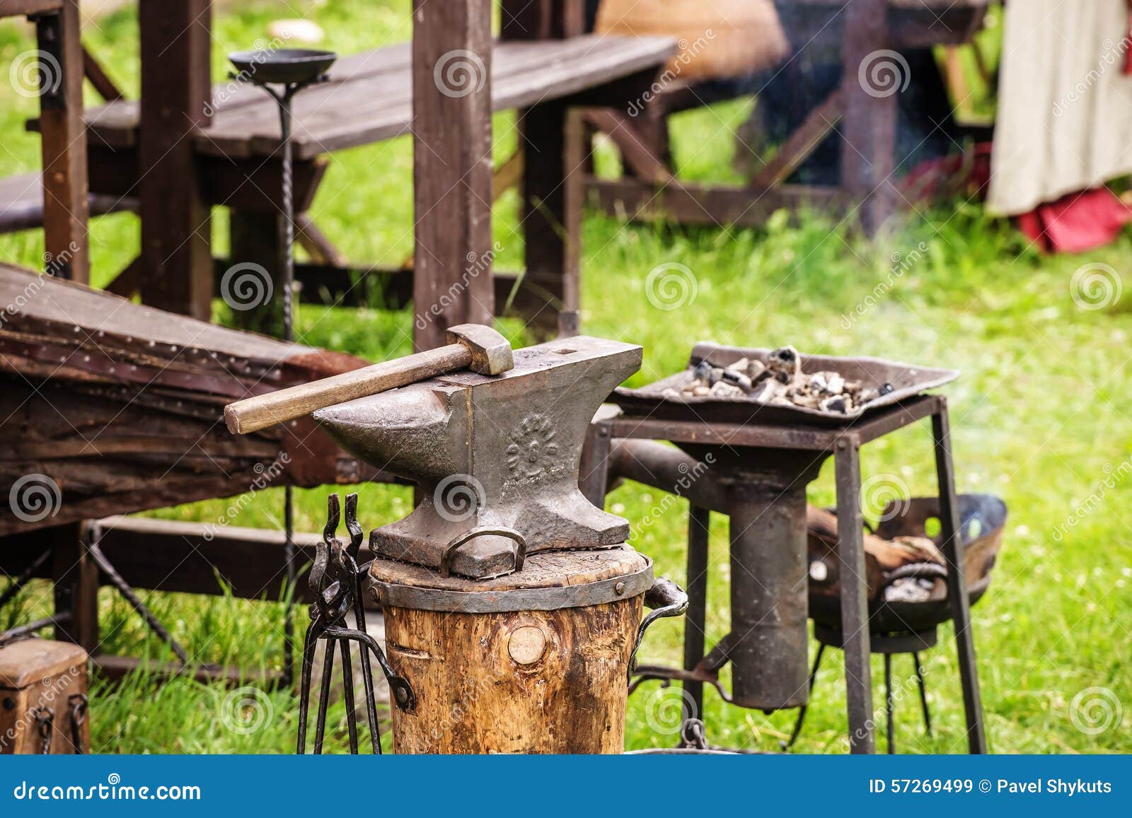 Medieval anvil stock image. Image of historical, forge - 57269499