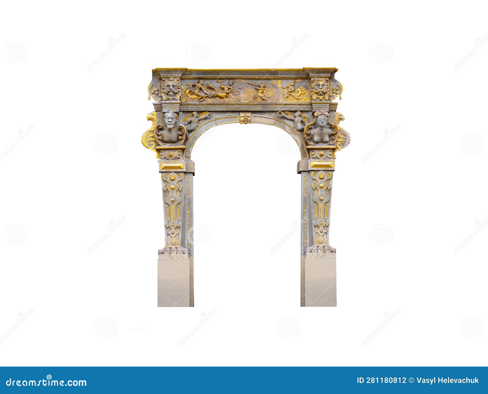 Medieval Arch Isolated On White Background Royalty-Free Stock Image ...