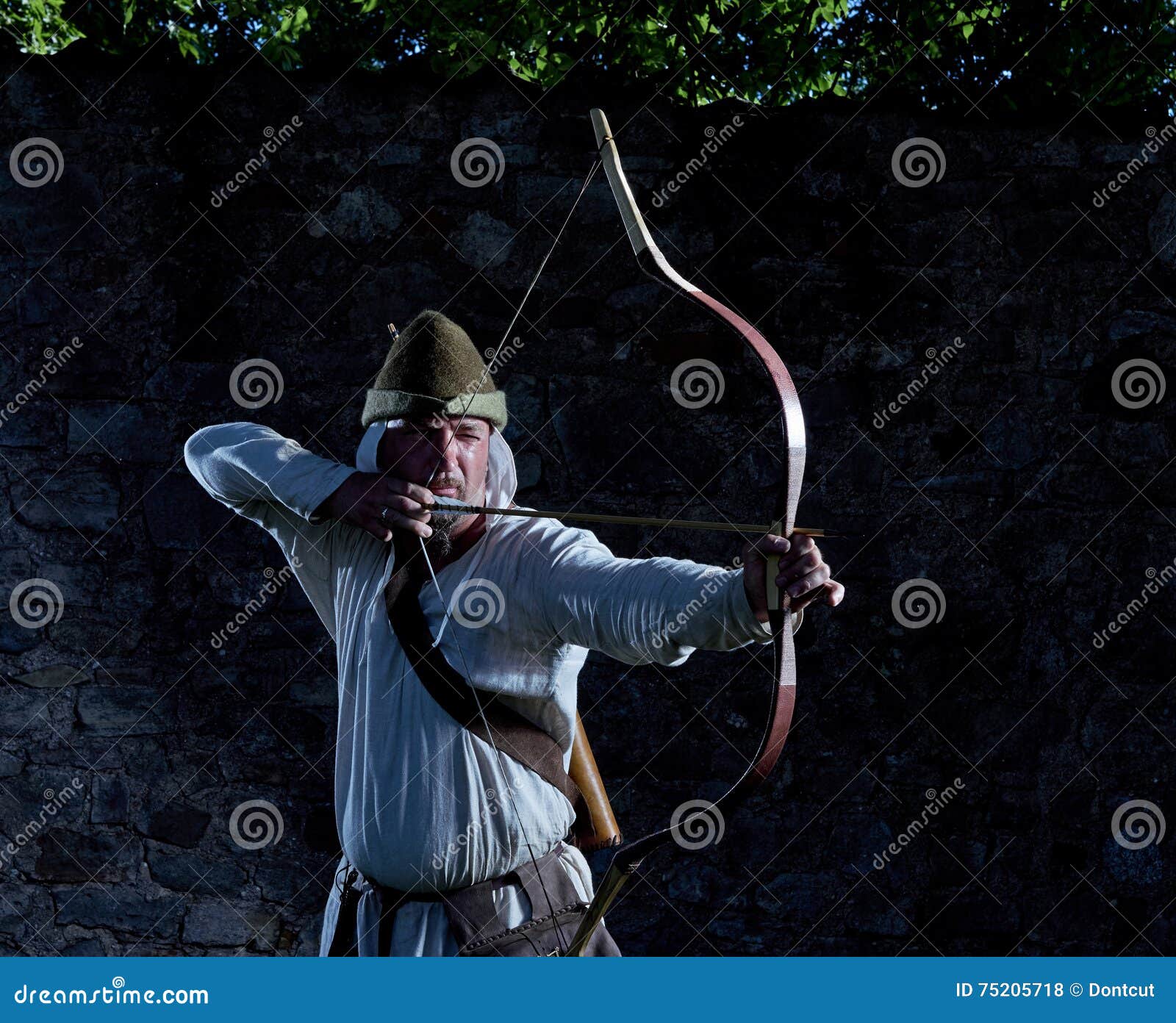 Medieval Archer With A Bow And Arrows Royalty-Free Stock Image ...