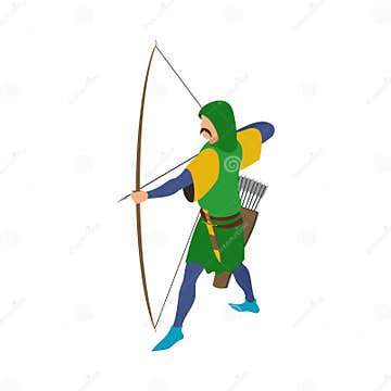 Medieval Archer Illustration Stock Vector - Illustration of object ...