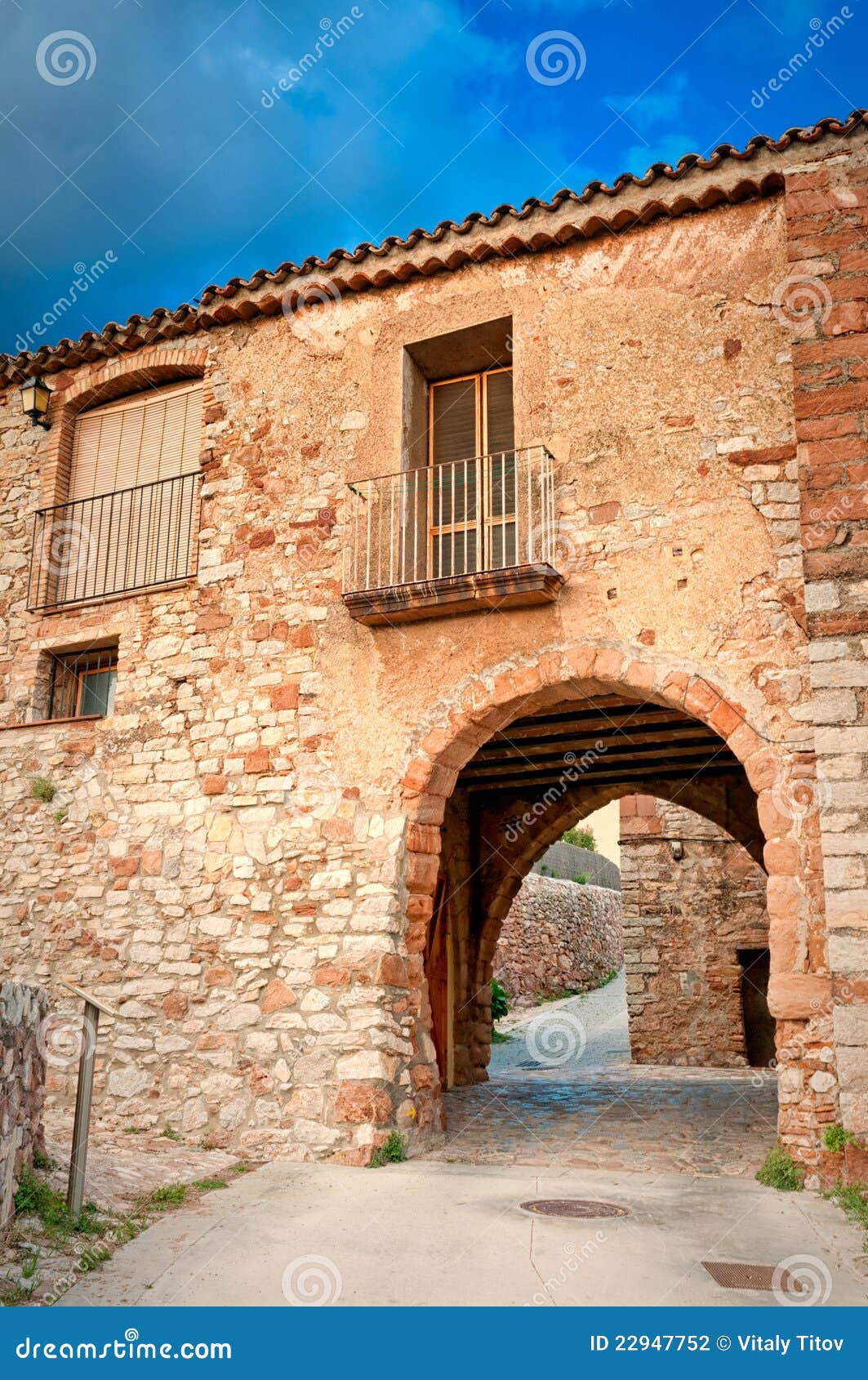 Medieval Arches, Collbato, Spain Stock Photo - Image of door, arch ...