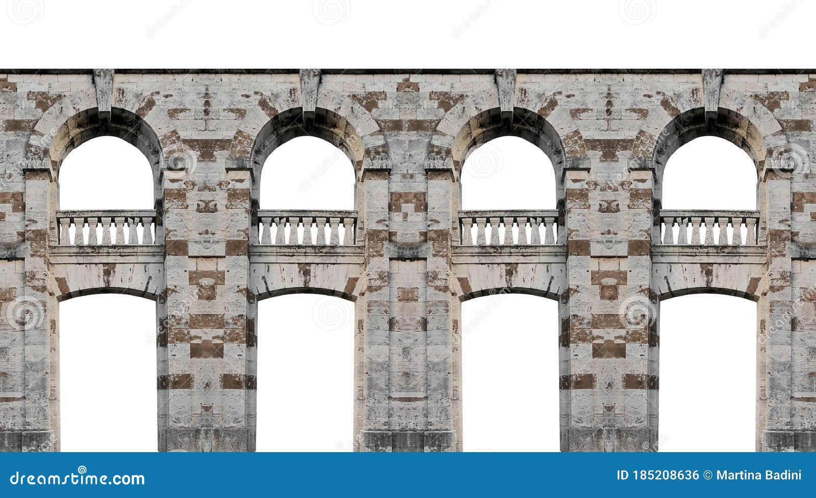 Medieval Arches Isolated on White Background. Elements of Architecture ...