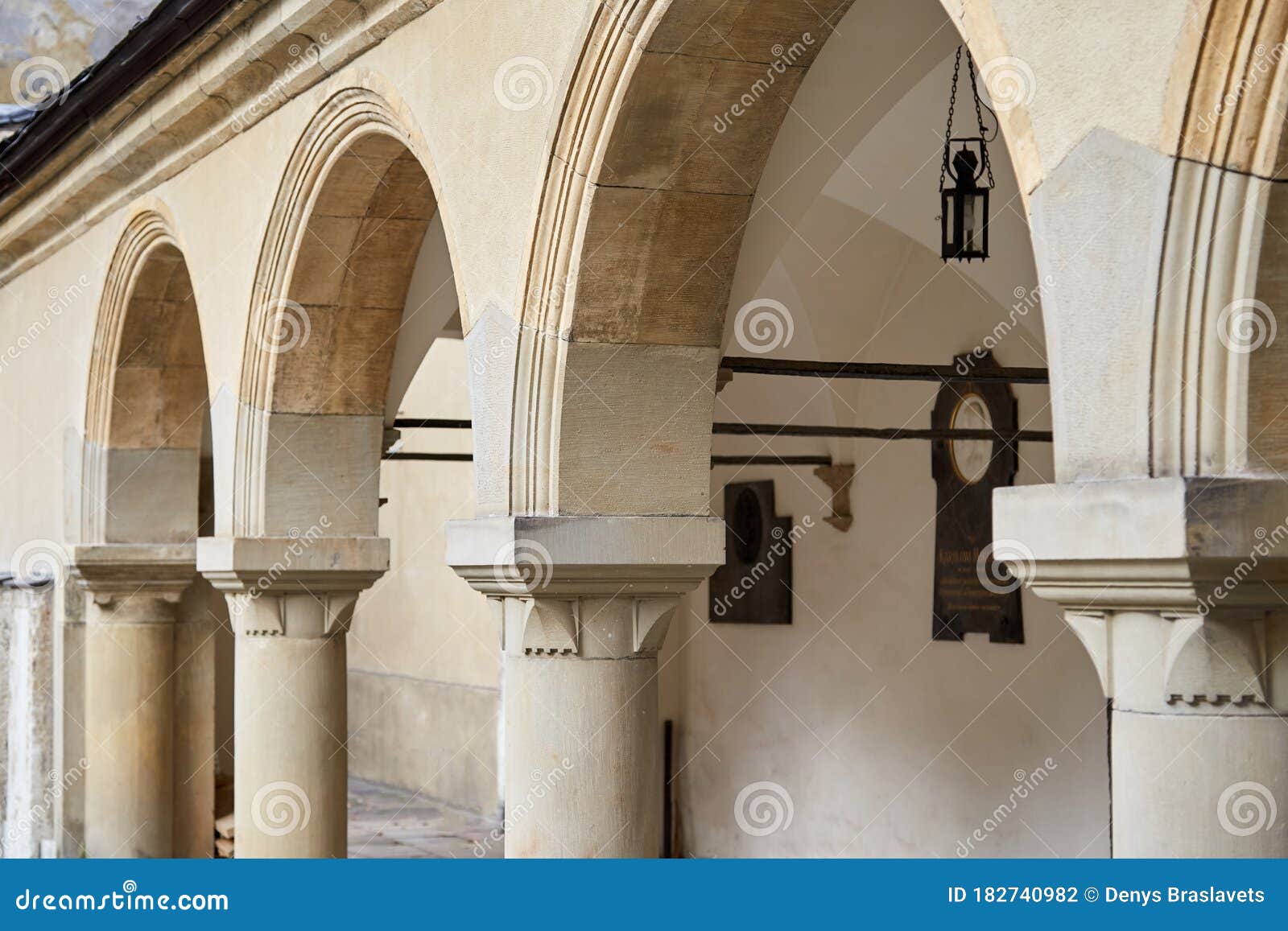 Medieval Architecture, Stone Columns and Arches Stock Photo - Image of ...