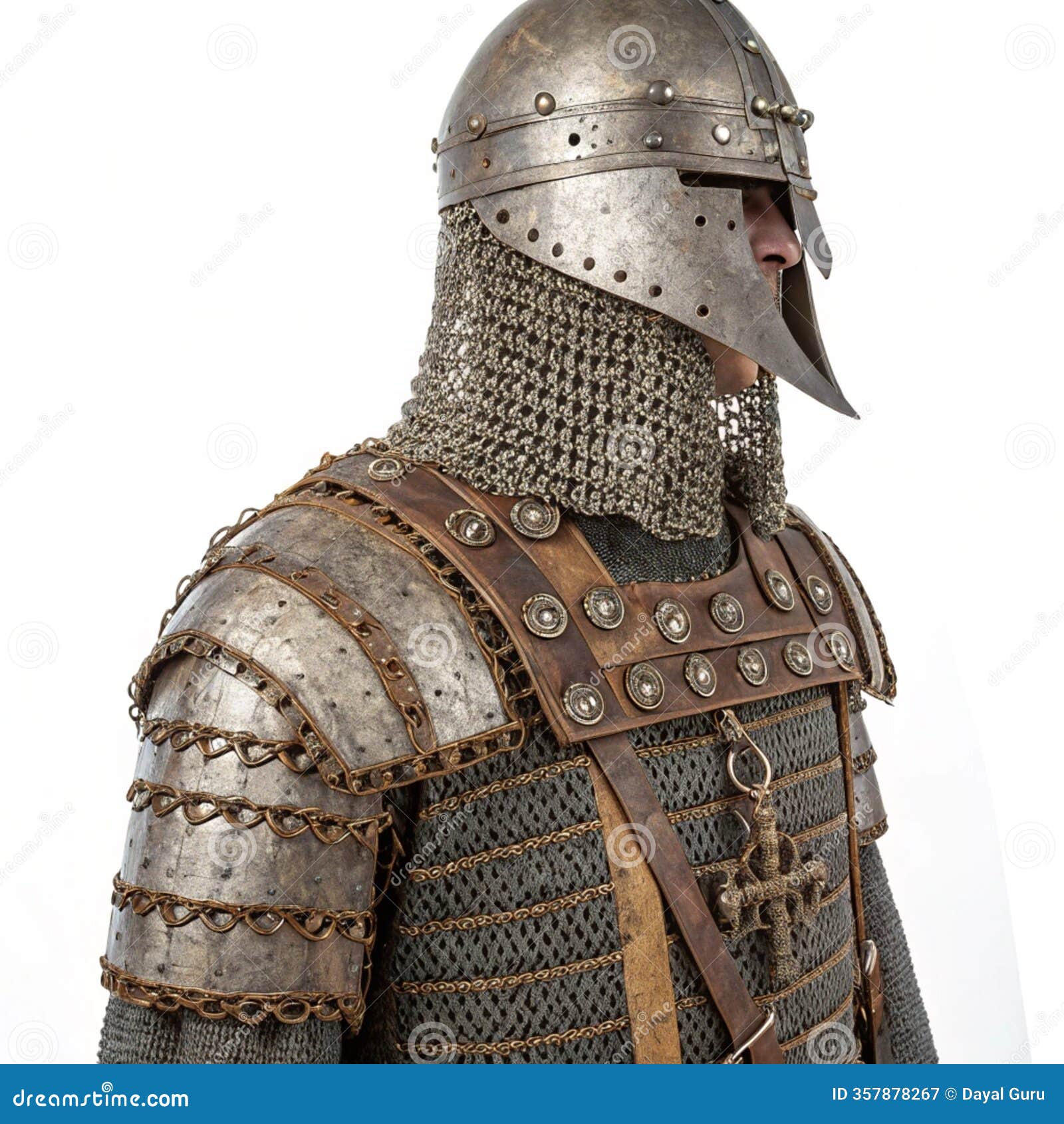 Medieval Armor with Chains on Transparent Background Stock Illustration ...