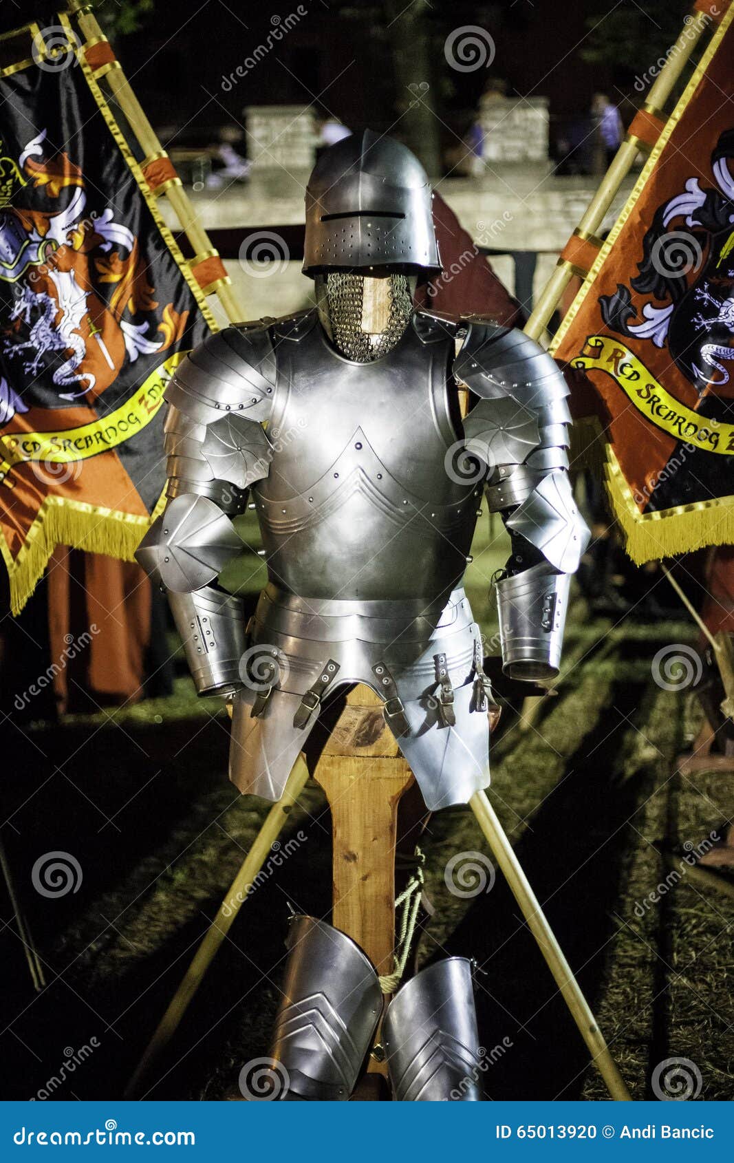 Medieval armor on a stand stock photo. Image of armor - 65013920