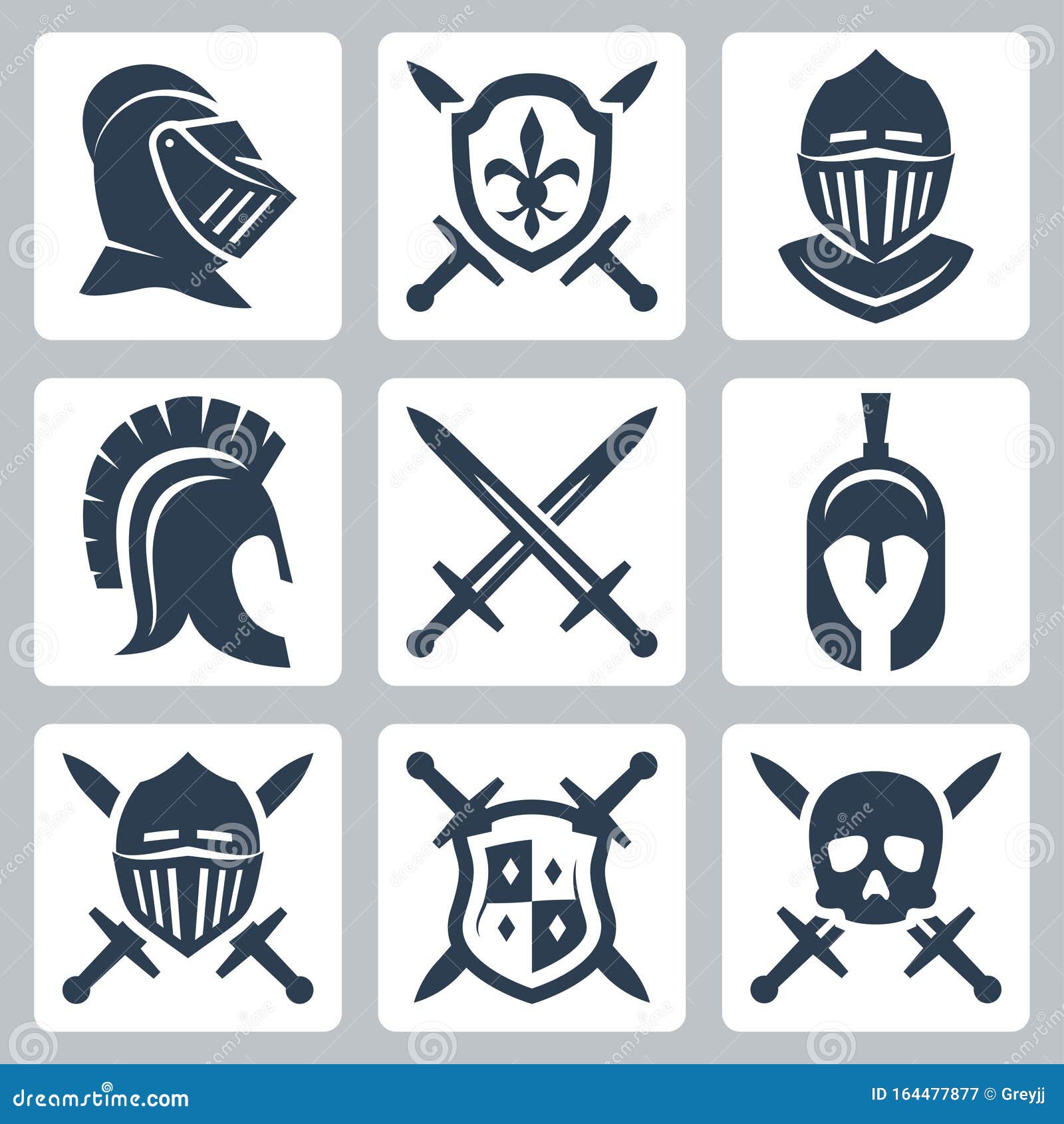 Medieval Armor and Swords Icons in Glyph Style Stock Vector ... Medieval Armor and Swords Icons in Glyph Style Stock Vector ...