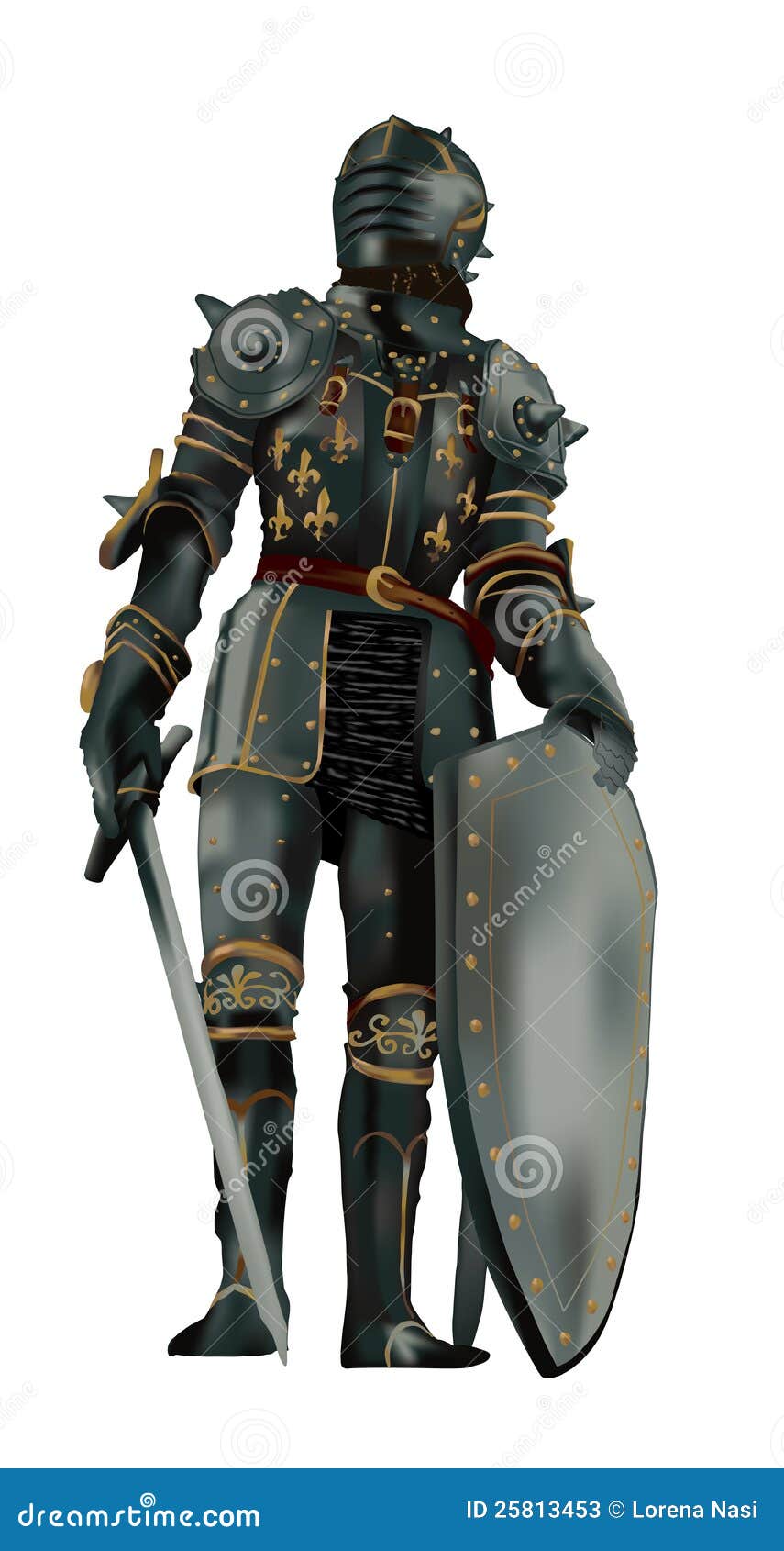 Medieval armor-vector stock vector. Illustration of full - 25813453