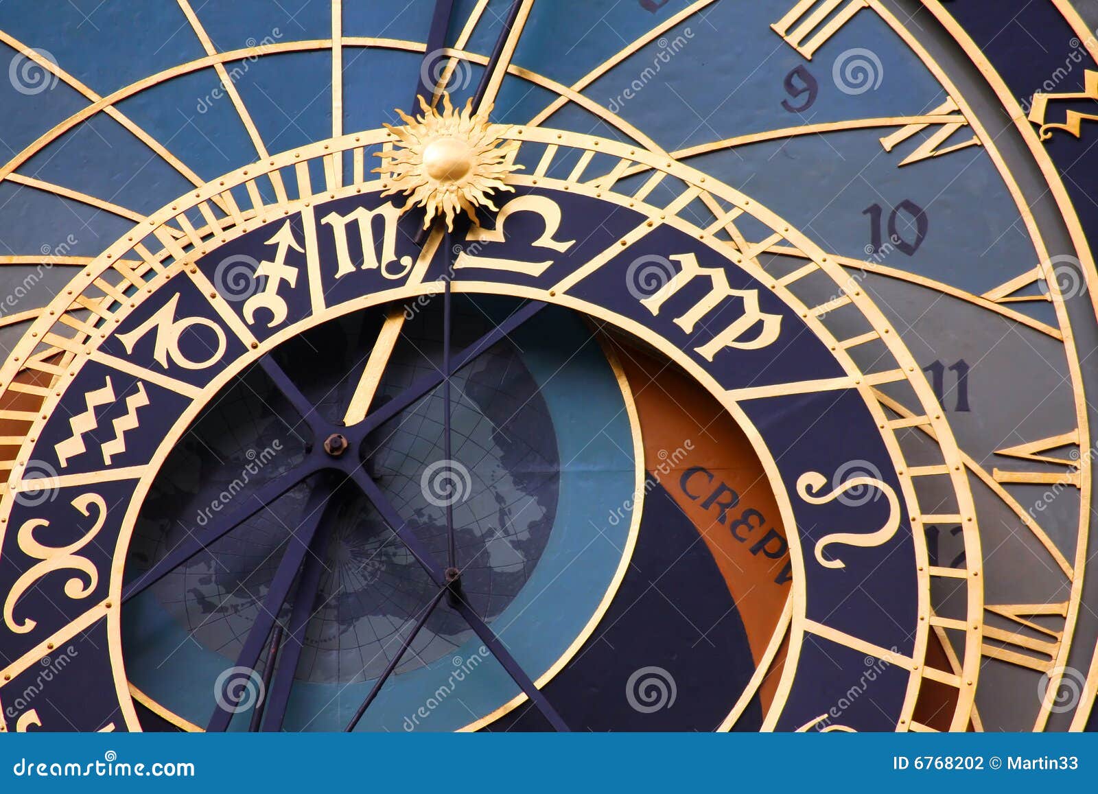 Medieval Astronomical Clock Stock Photo - Image of architecture ...