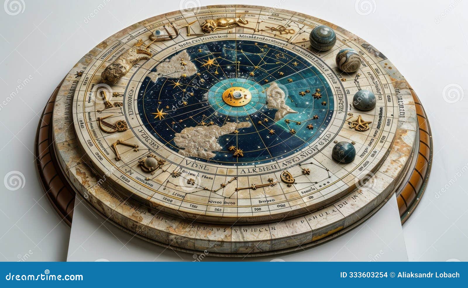 Medieval Astronomical Clock. an Ancient Astronomical Clock Scheme Stock ...