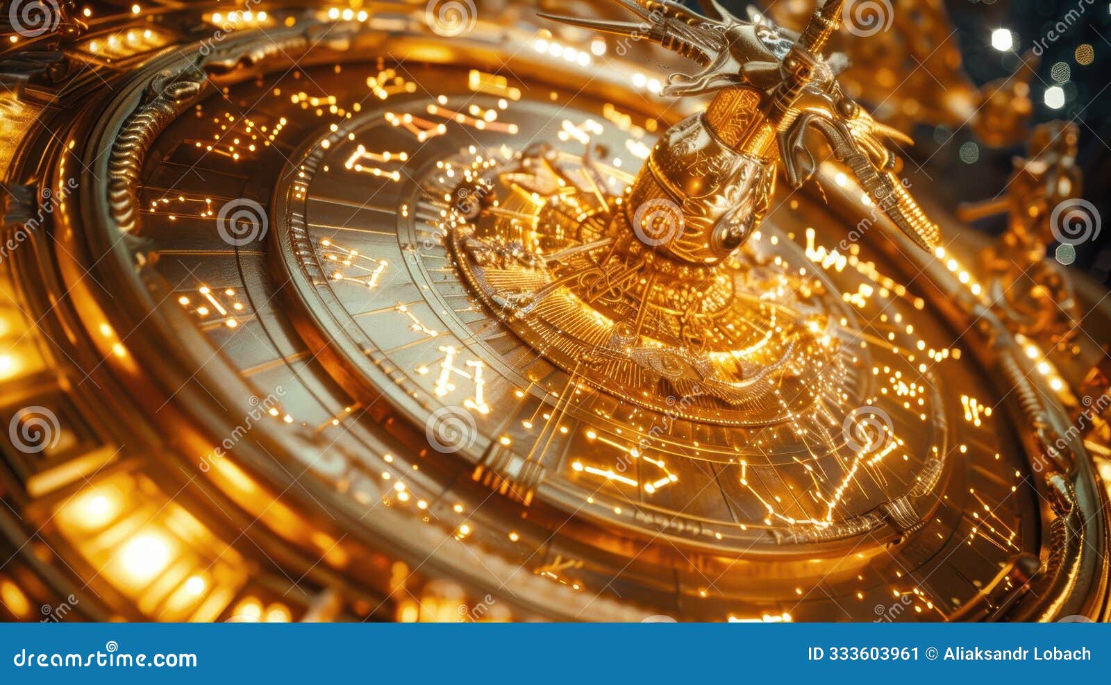 Medieval Astronomical Clock. an Ancient Astronomical Clock Scheme Stock ...