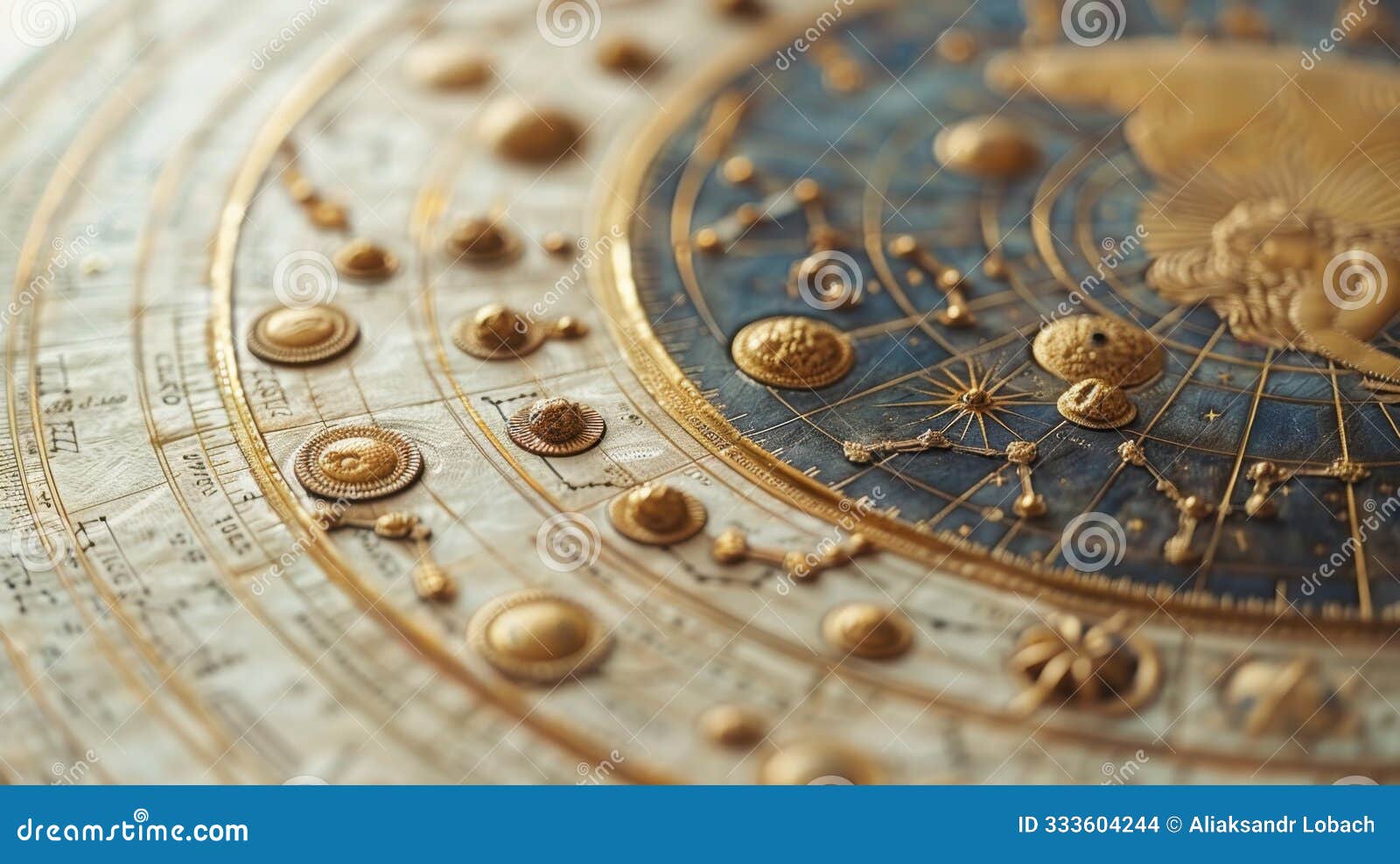 Medieval Astronomical Clock. an Ancient Astronomical Clock Scheme Stock ...
