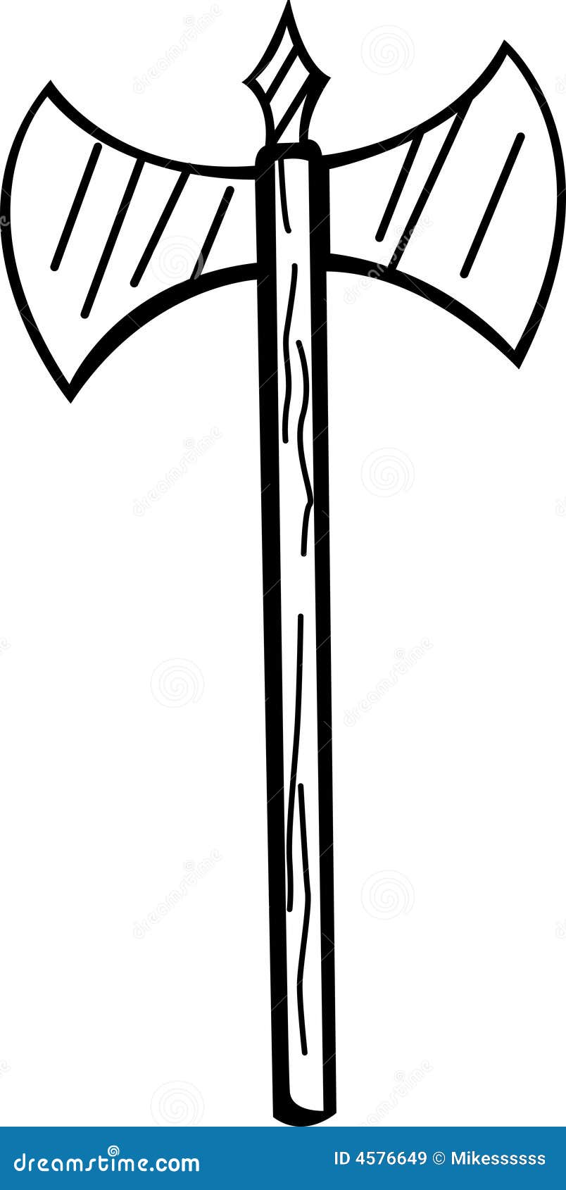 Medieval Axe Vector Illustration Stock Vector - Illustration of sharp ...