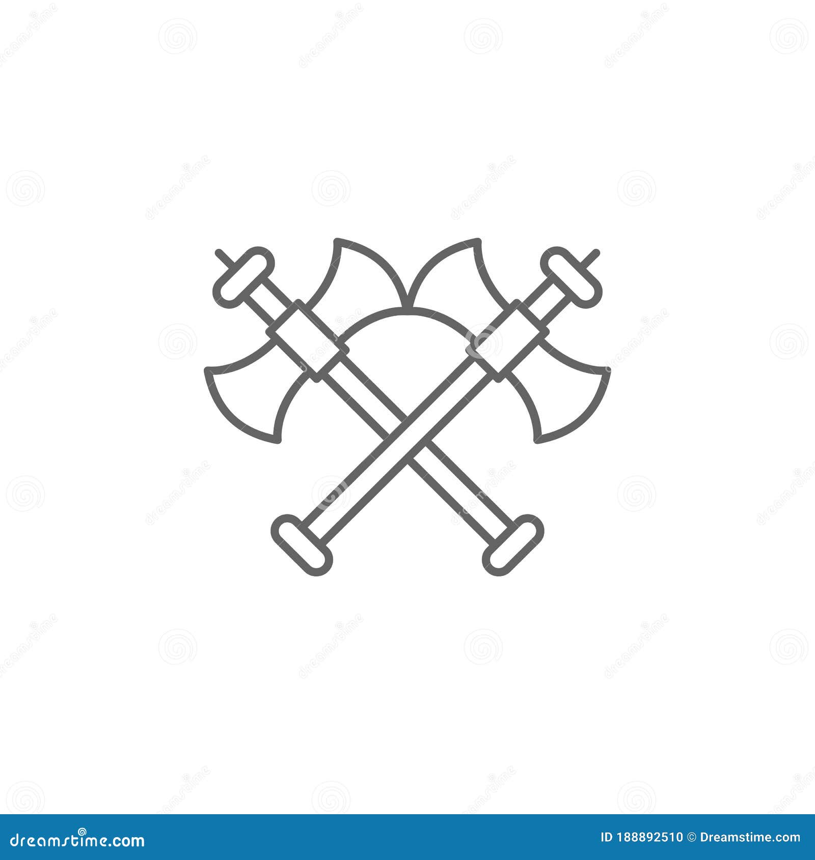 Medieval, Axes Icon. Element of Medieval Period Icon. Thin Line Icon ...