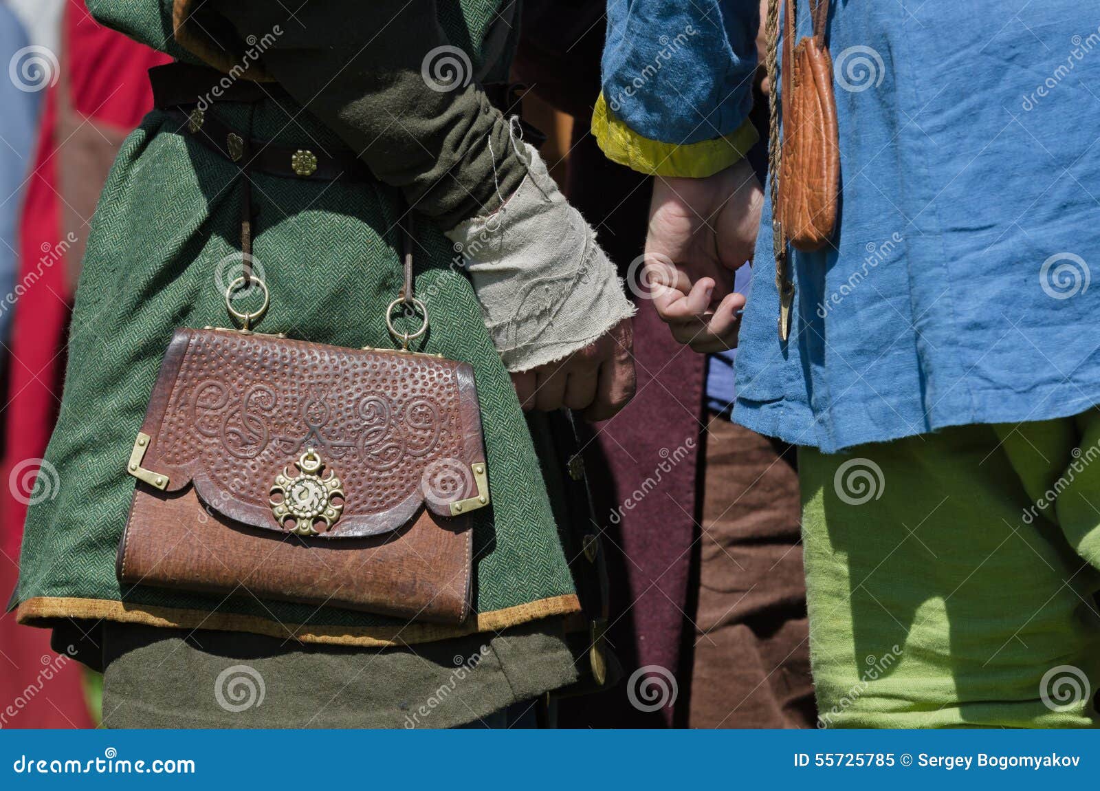 Medieval Bag and Accessories on People Stock Image - Image of norse ...