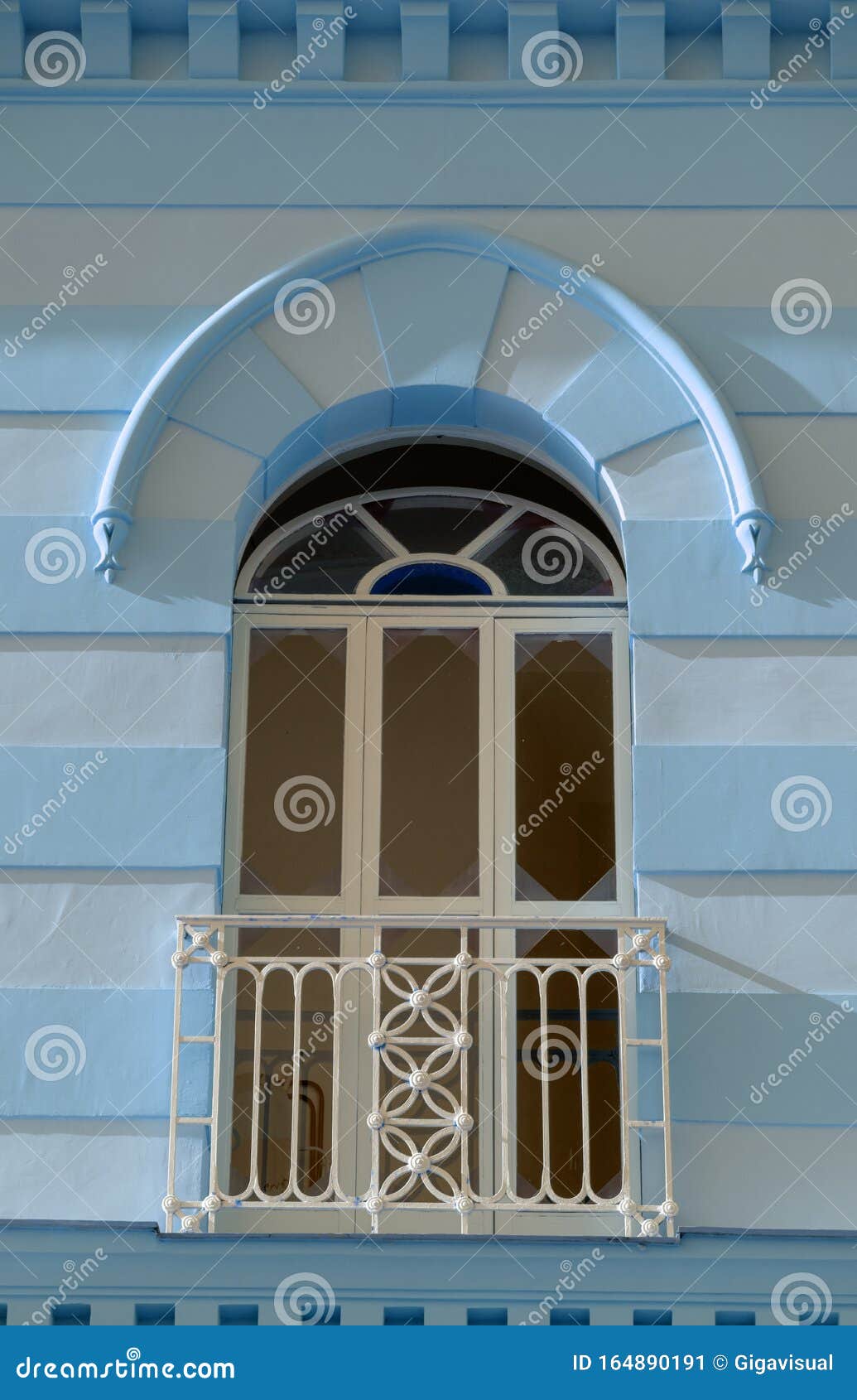 Medieval Balcony of Differente Colors Stock Image - Image of doorway ...