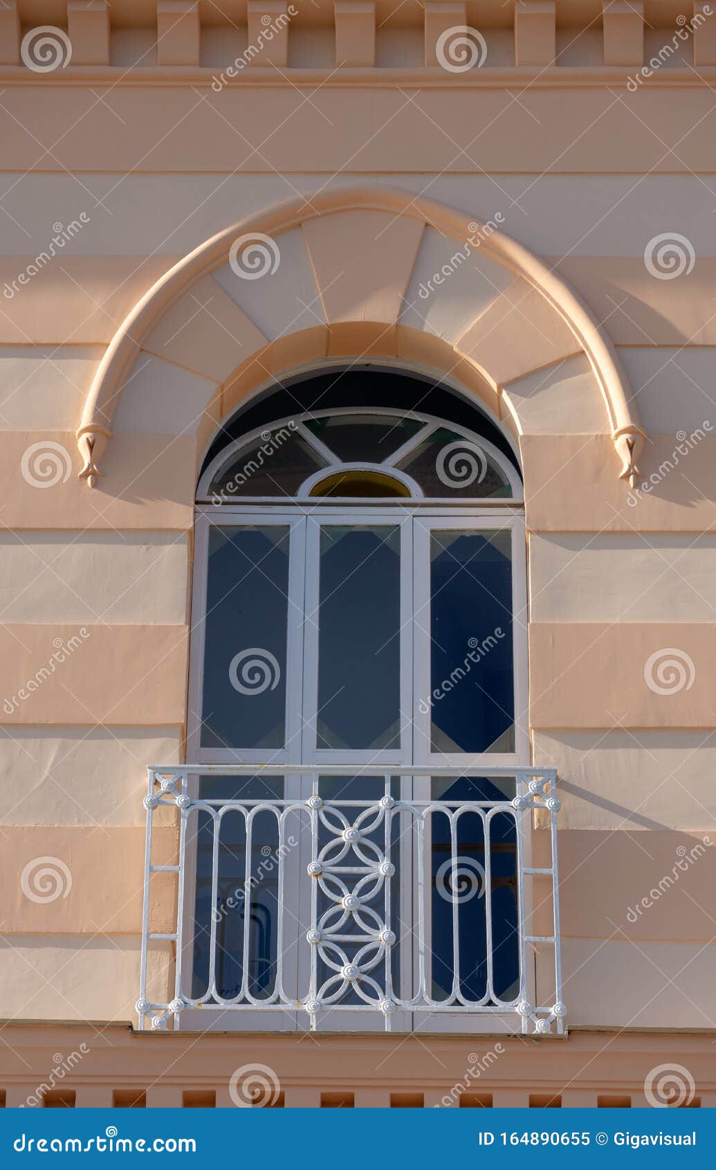 Medieval Balcony of Differente Colors Stock Image - Image of antique ...