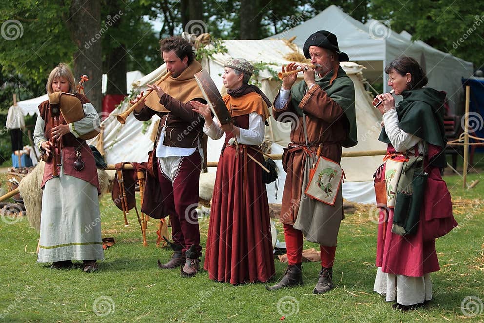 Medieval band editorial stock photo. Image of historical - 18270598
