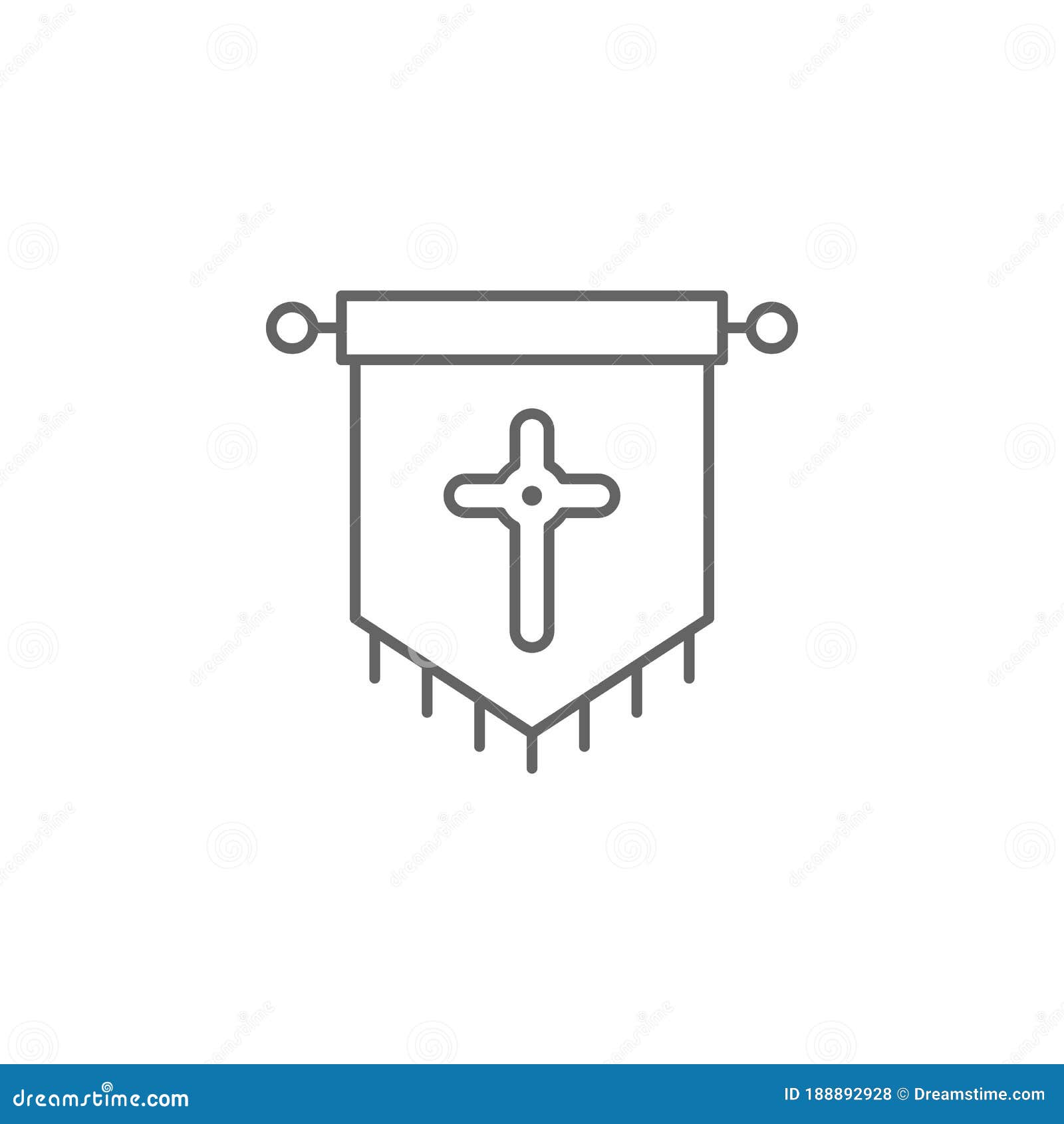Medieval, Banner Icon. Element of Medieval Period Icon. Thin Line Icon ...