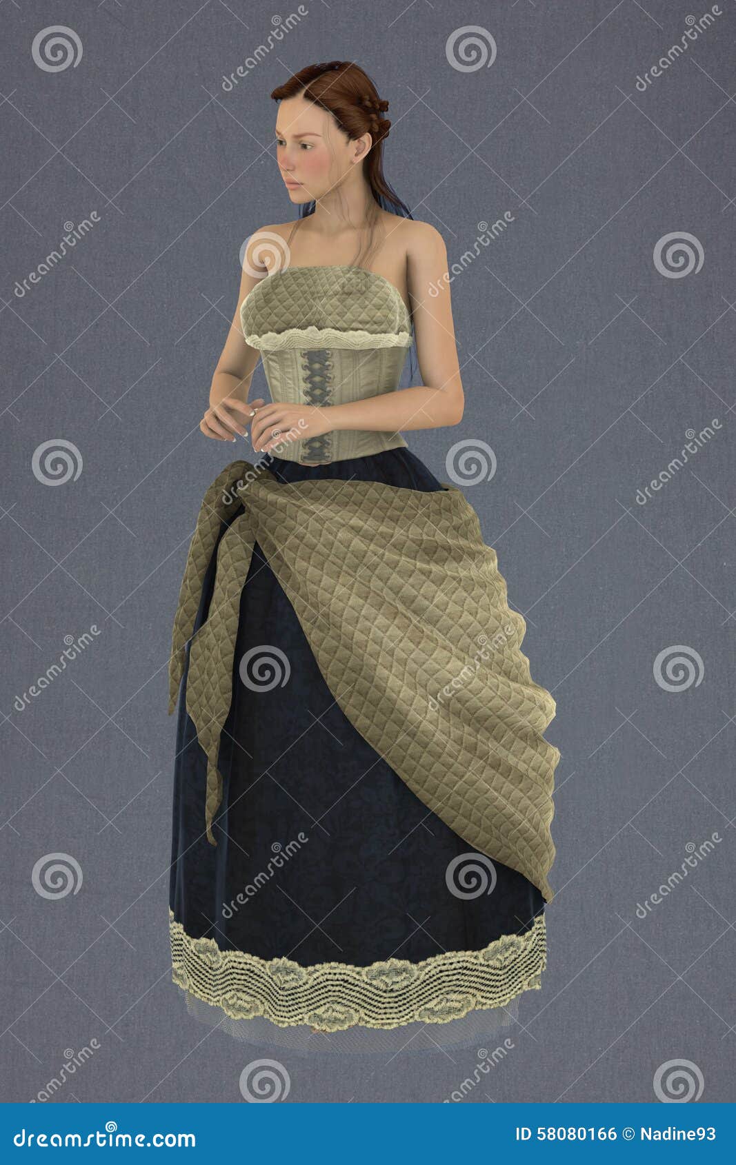 Medieval bar maid stock illustration. Illustration of medieval - 58080166