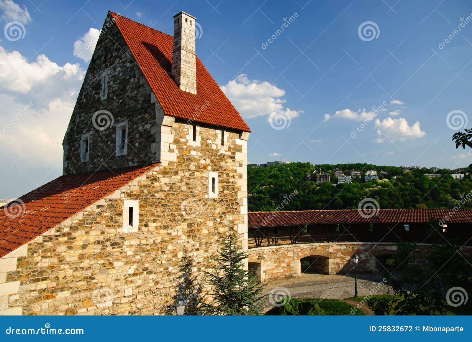 Medieval Barbican, Castle in Budapest, Hungary Stock Photo - Image of ...