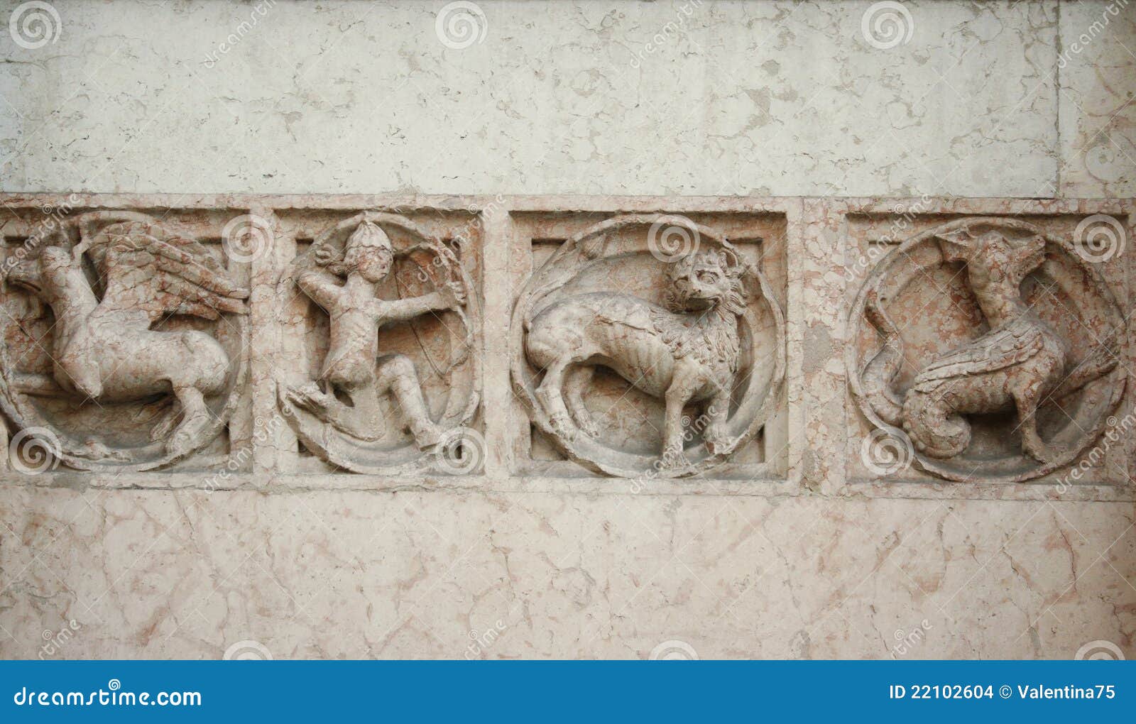 Medieval bas-relief stock photo. Image of details, marble - 22102604