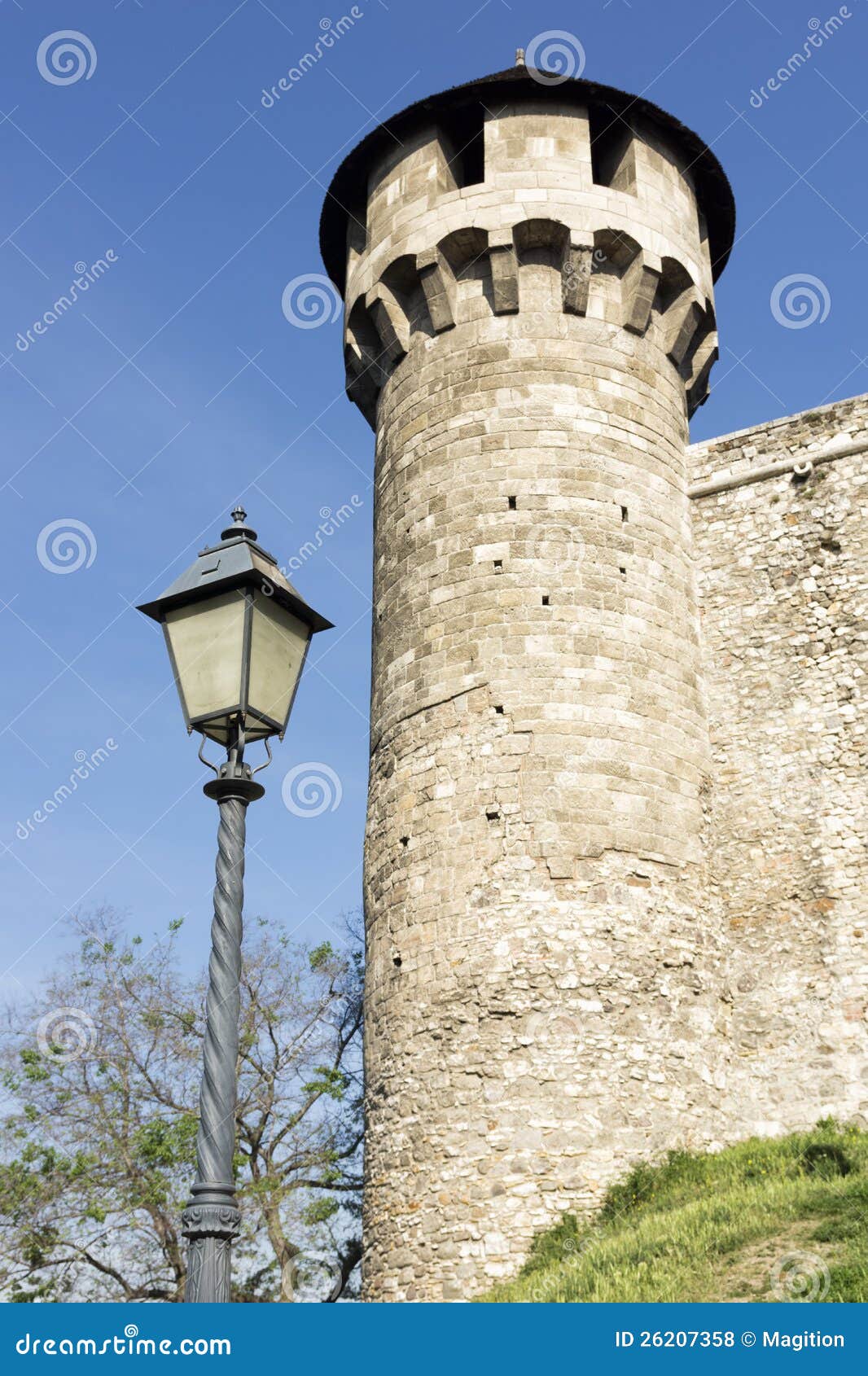 Medieval Bastion in Royal Palace Stock Photo - Image of stoned, mace ...