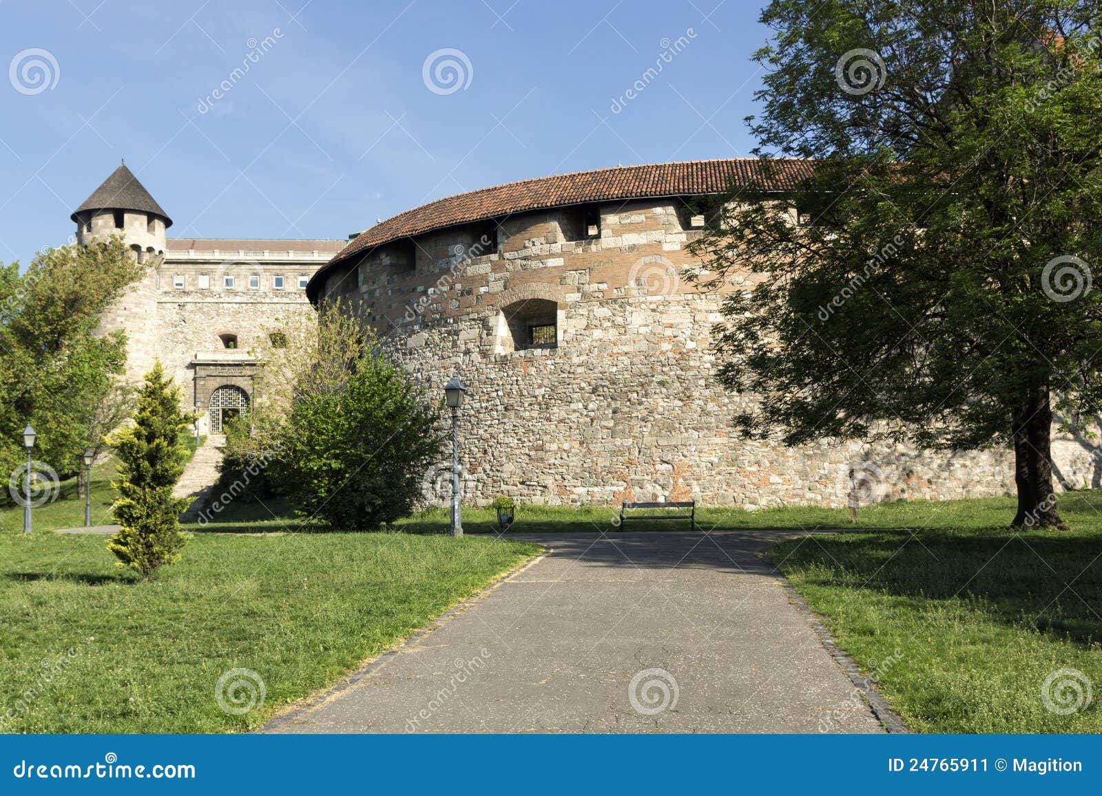 Medieval Bastion in Royal Palace, Budapest Stock Image - Image of buda ...
