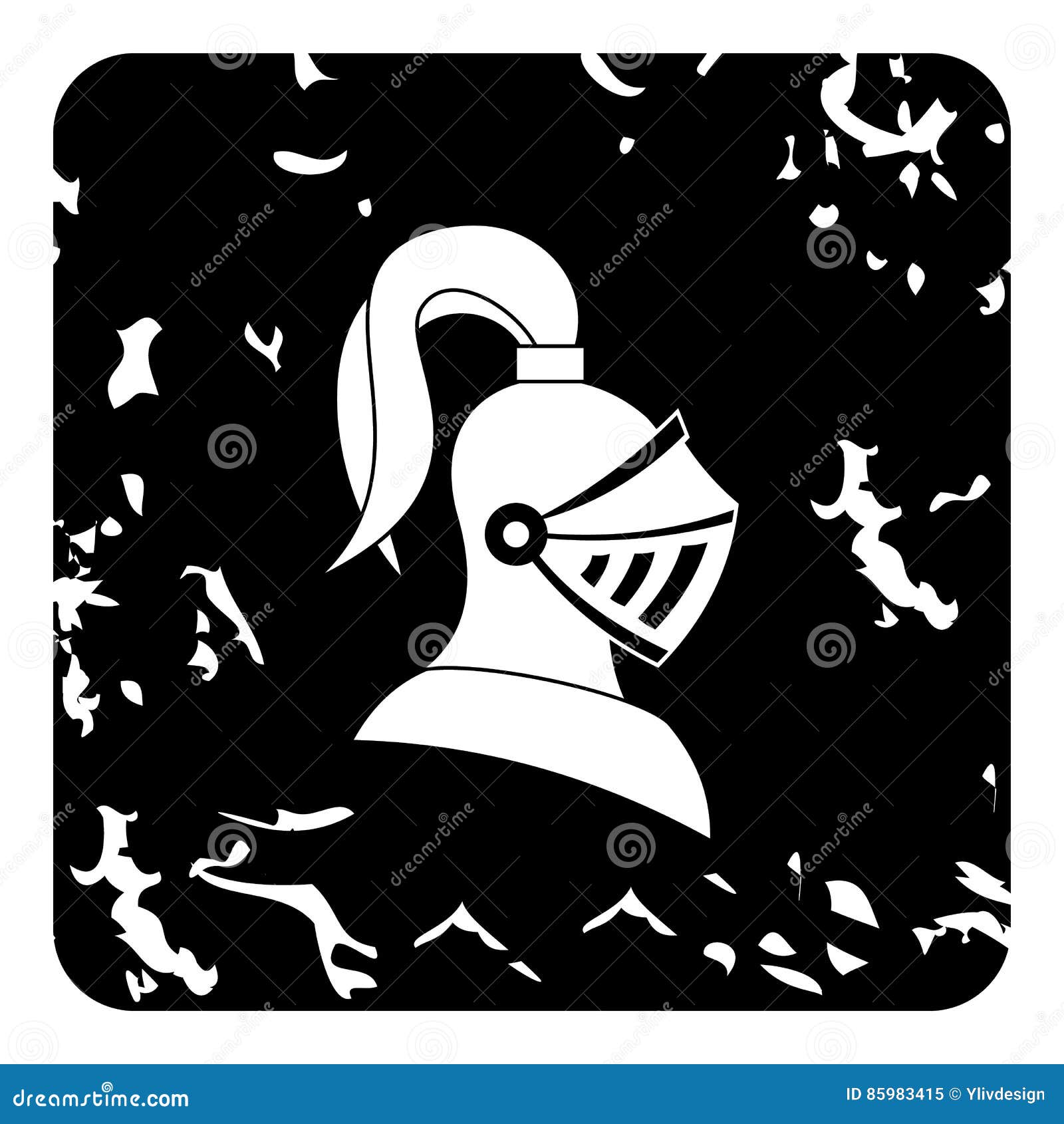 Medieval Battle Armor Icon, Grunge Style Stock Vector - Illustration of ...