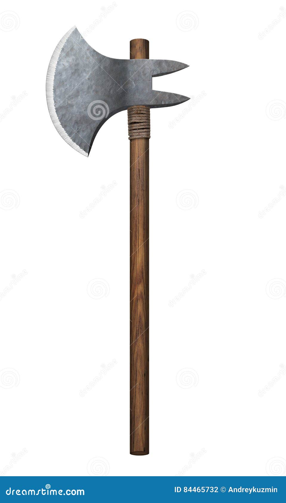 Medieval Battle-axe Isolated Stock Photo - Image of handle, antique ...