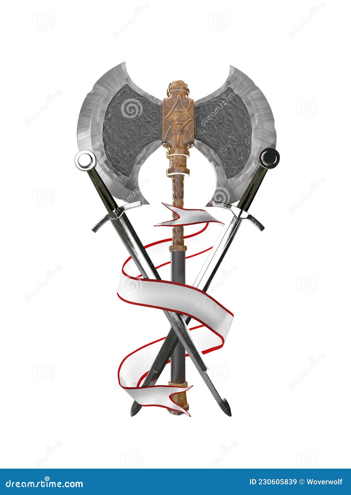 Medieval Battle Sign 3d Rendering Stock Illustration - Illustration of ...