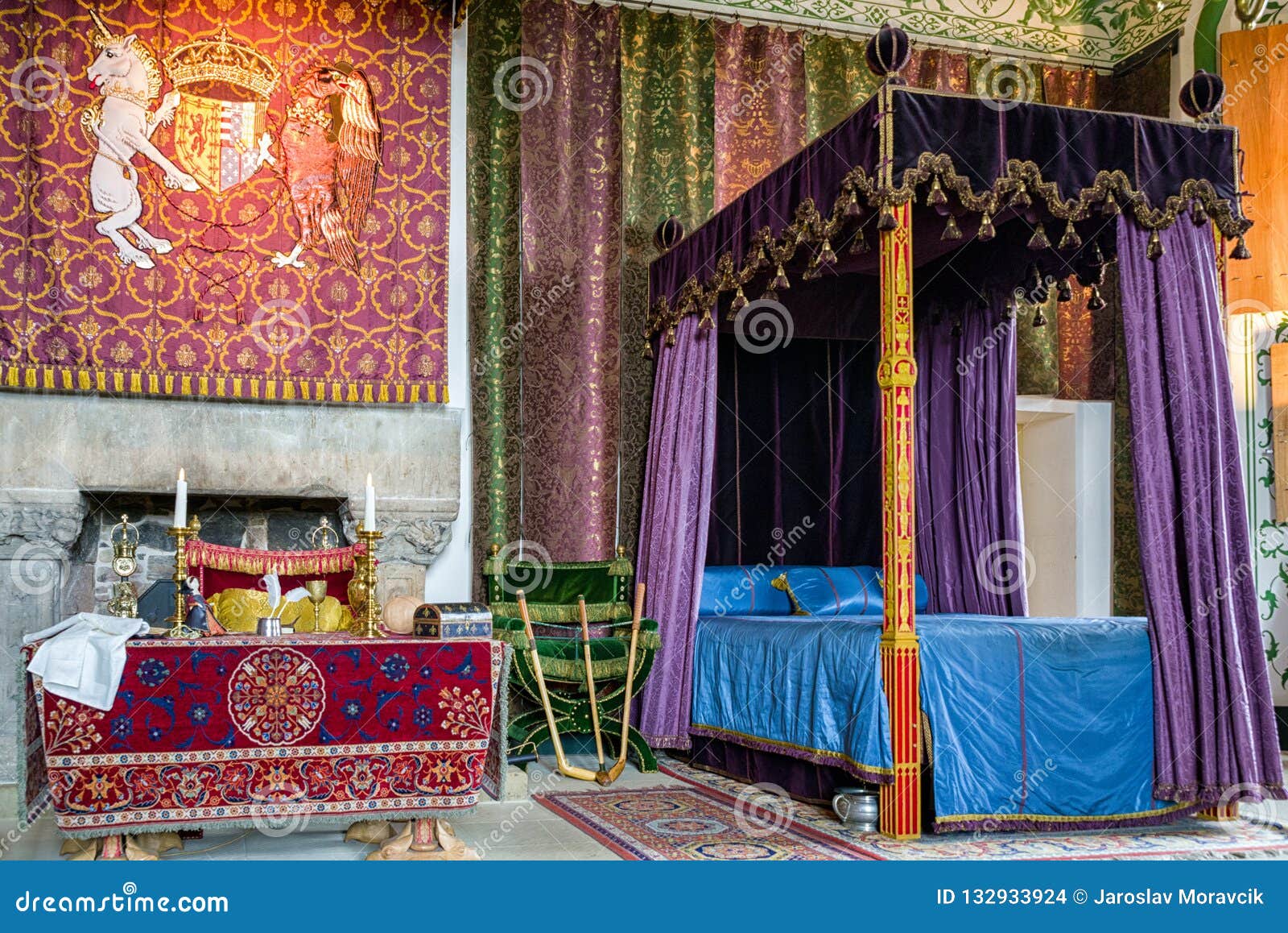 Medieval Bedroom at Stirling Castle, Scotland Editorial Stock Image ...
