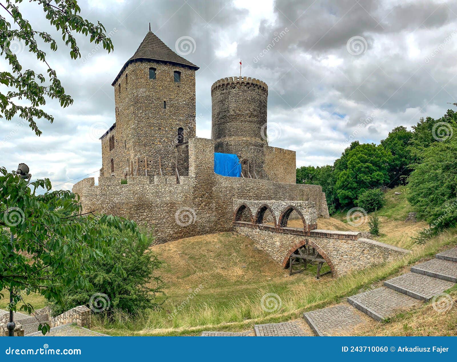 Medieval Bedzin castle stock photo. Image of castle - 243710060