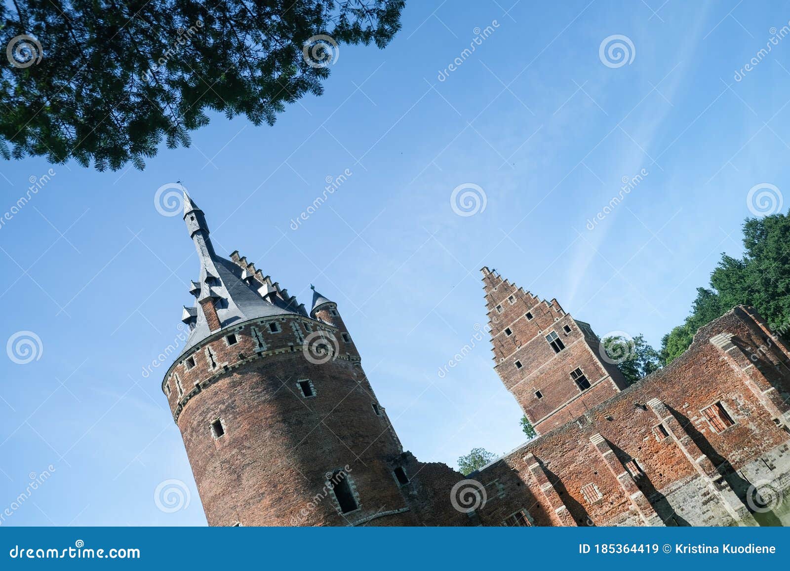 A Medieval Beersel Castle in Belgium. Stock Image - Image of medieval ...