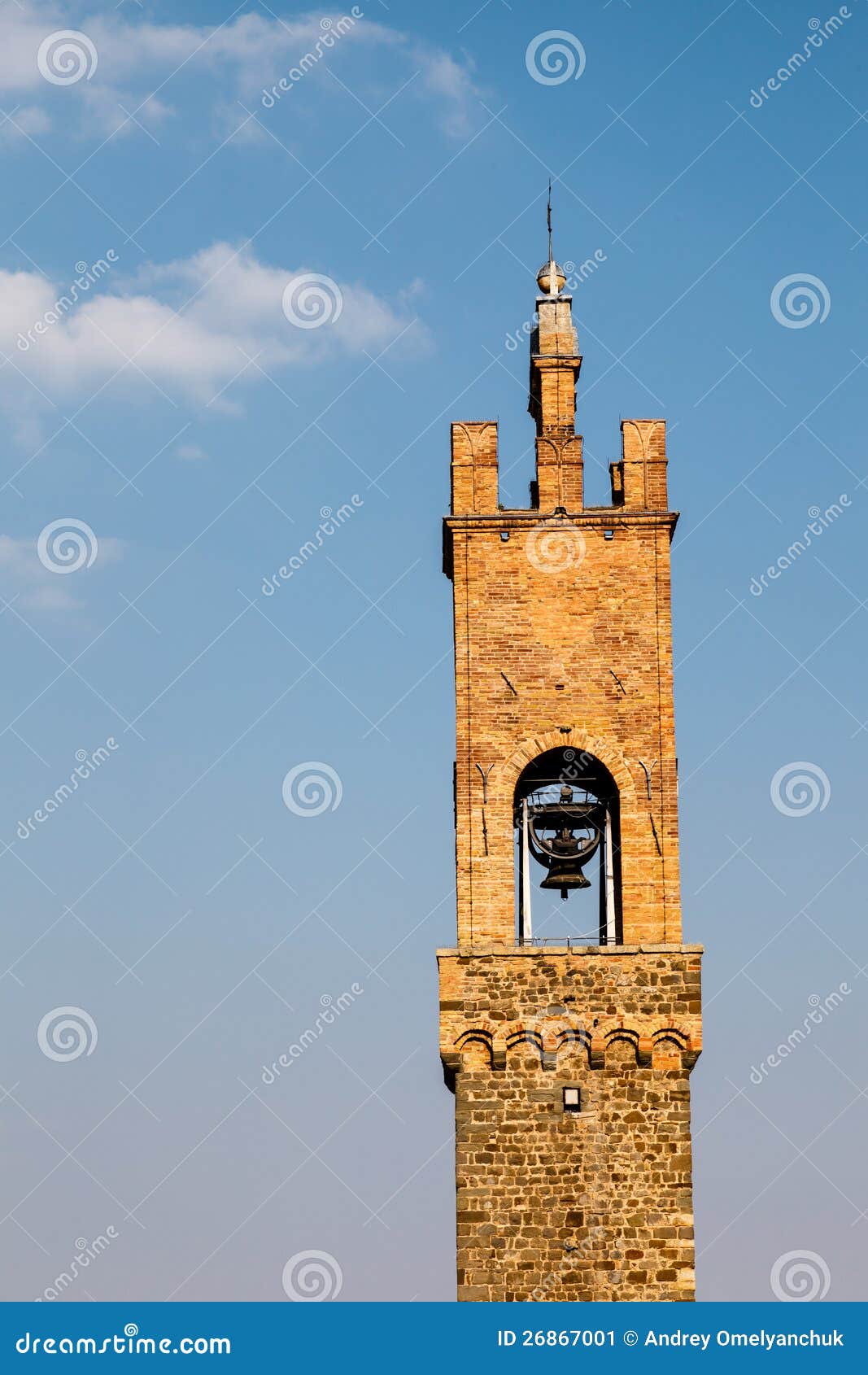 The Medieval Bell Tower At Erice Cathedral, Sicily Italy Royalty-Free ...