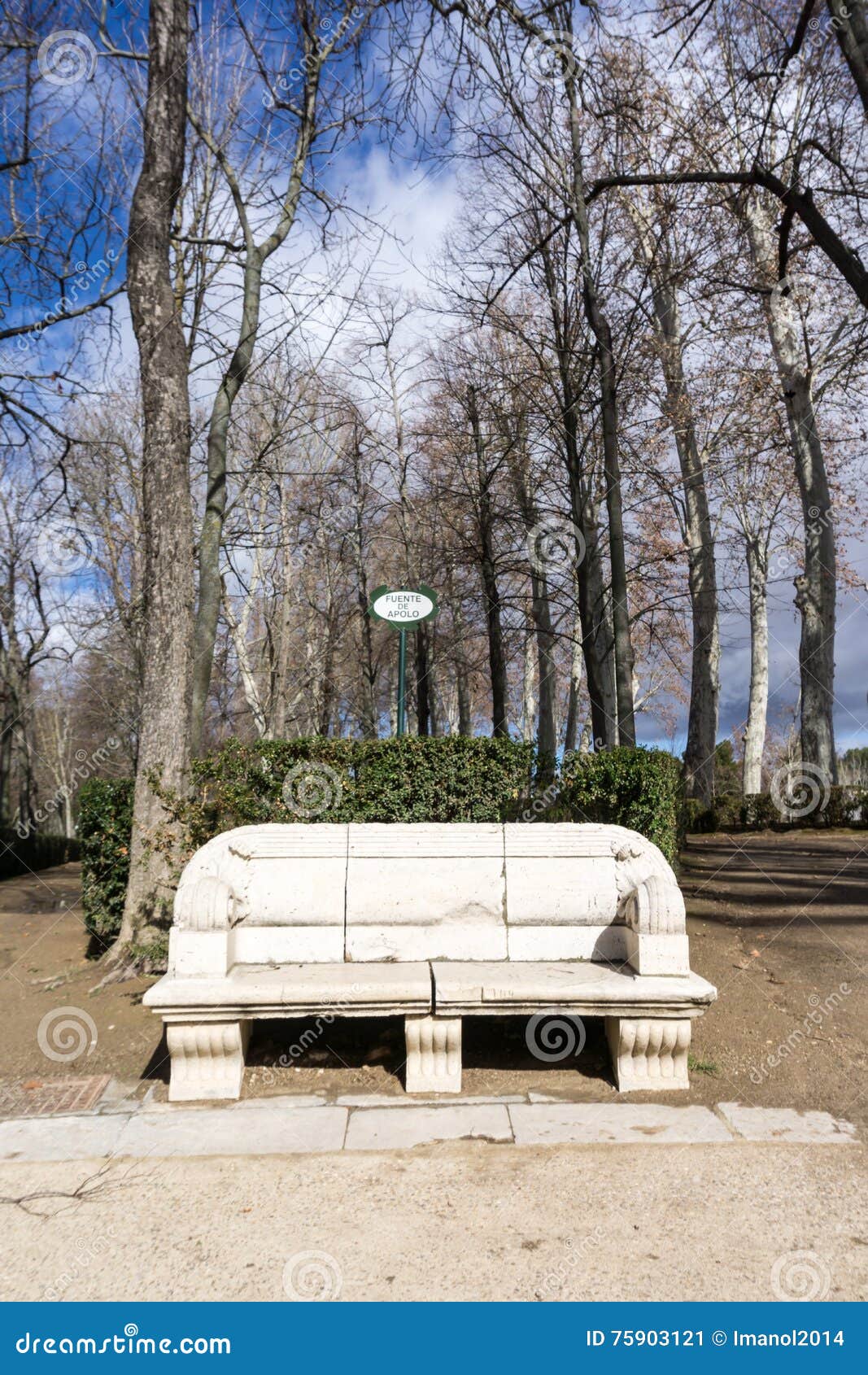 Medieval bench in park stock image. Image of park, bench - 75903121