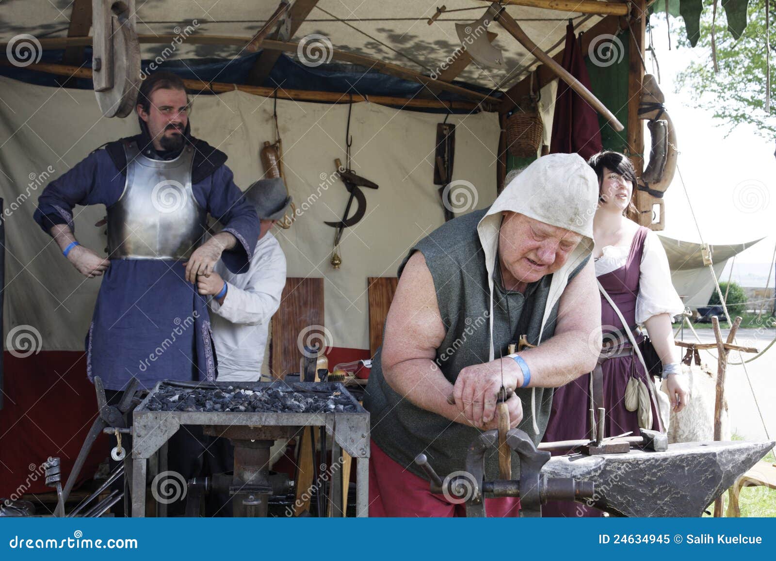 A medieval blacksmith editorial image. Image of armor - 24634945