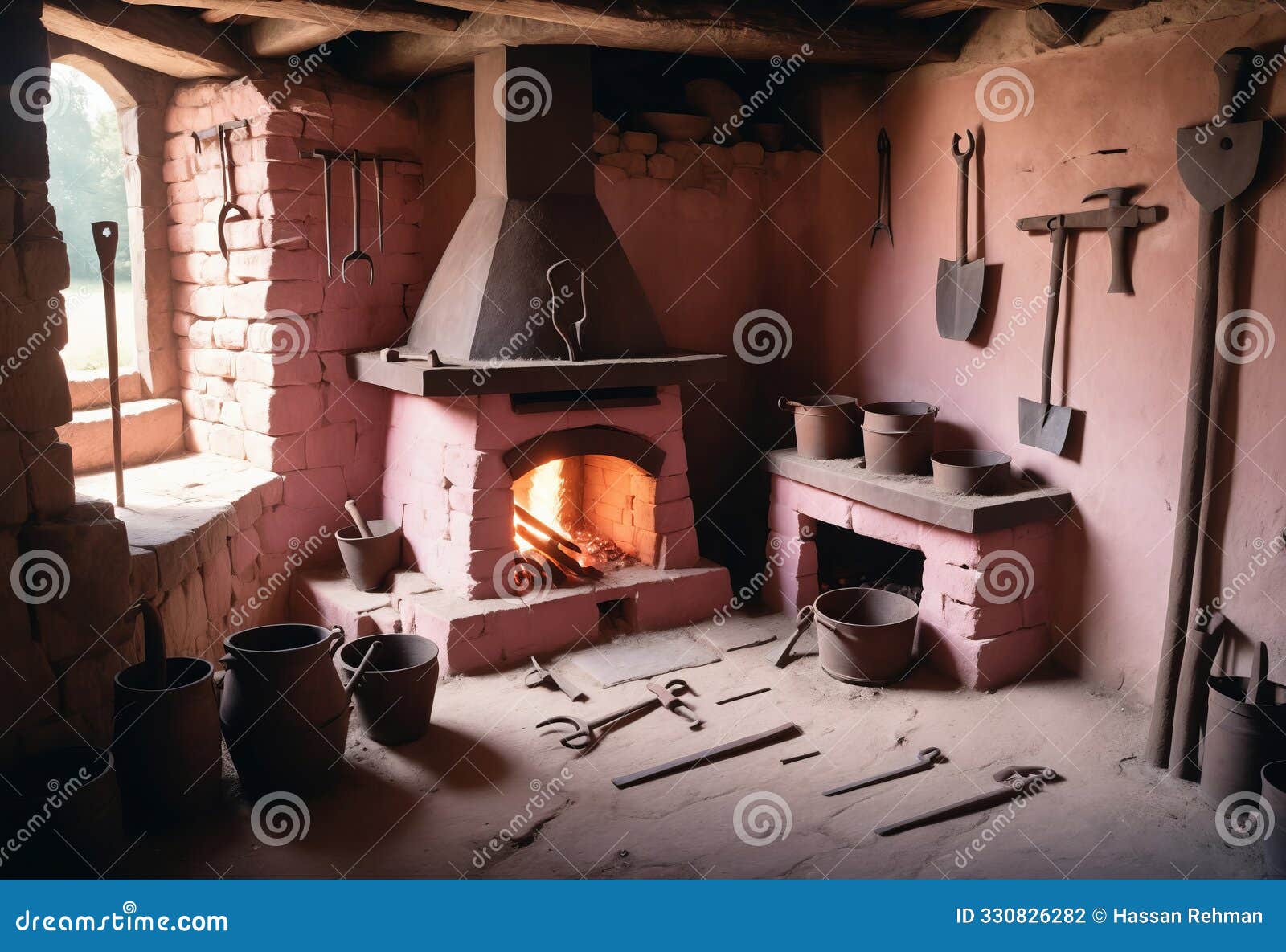 Medieval Blacksmith Cartoon Illustration | CartoonDealer.com #228433886