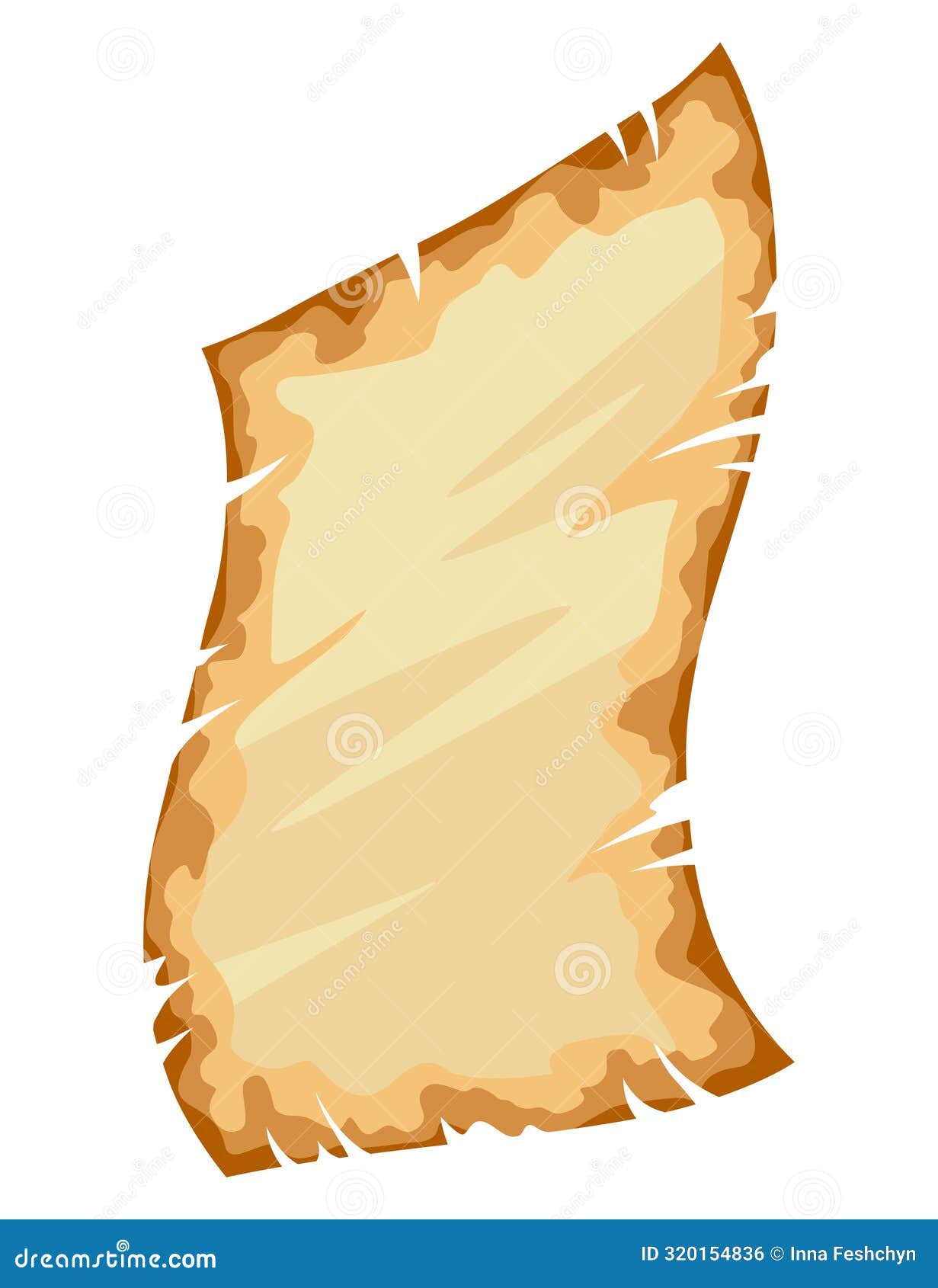 Medieval Blank Scroll. Ancient Papyrus Roll For Map, Old Bible Or ...