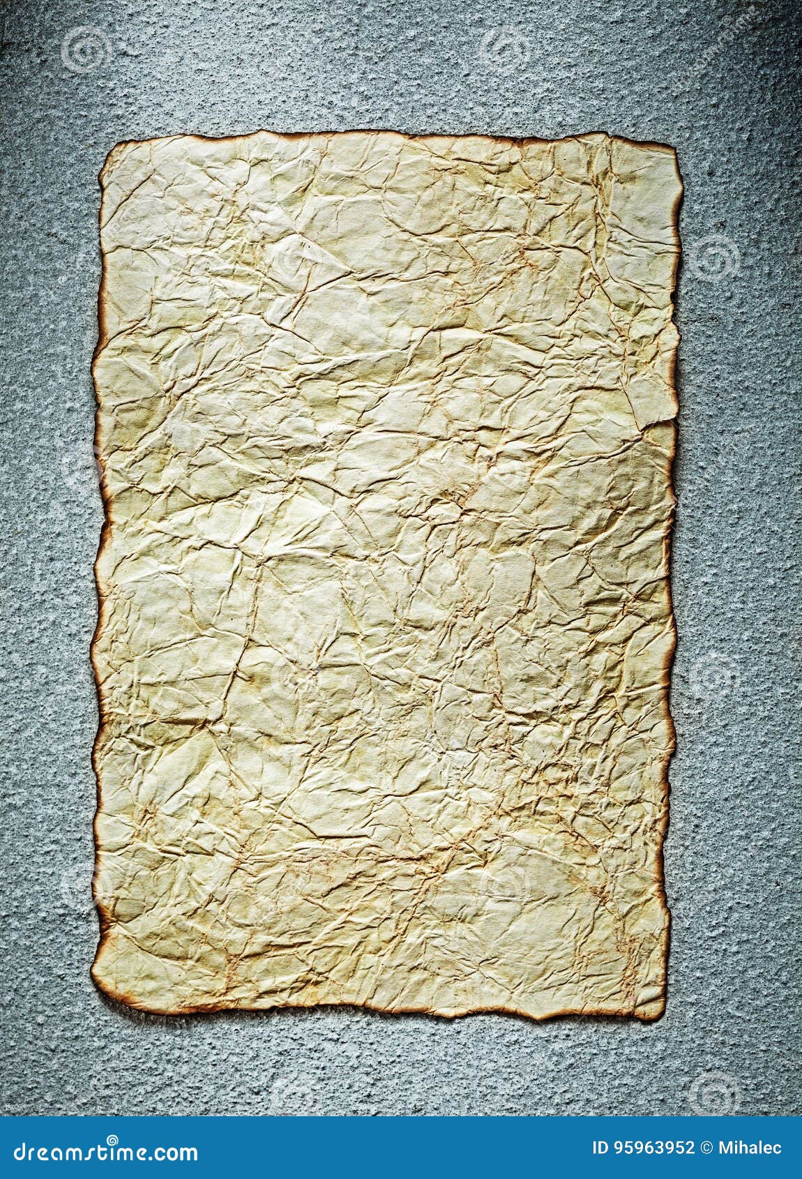 Medieval Blank Sheet Rolled Paper Quill On Wicker Wooden Backgro Stock ...