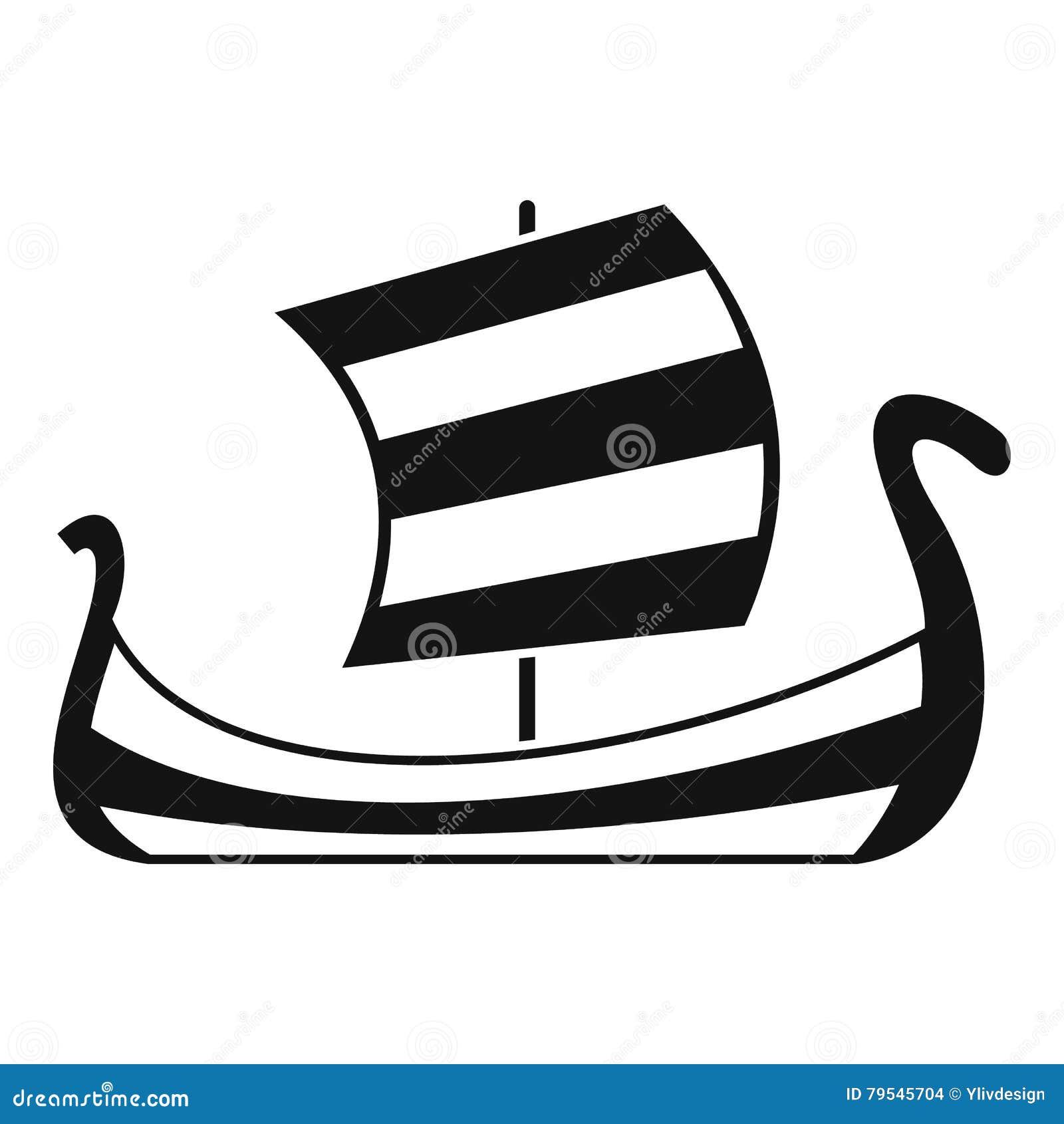 Medieval Boat Icon, Simple Style Stock Vector - Illustration of design ...