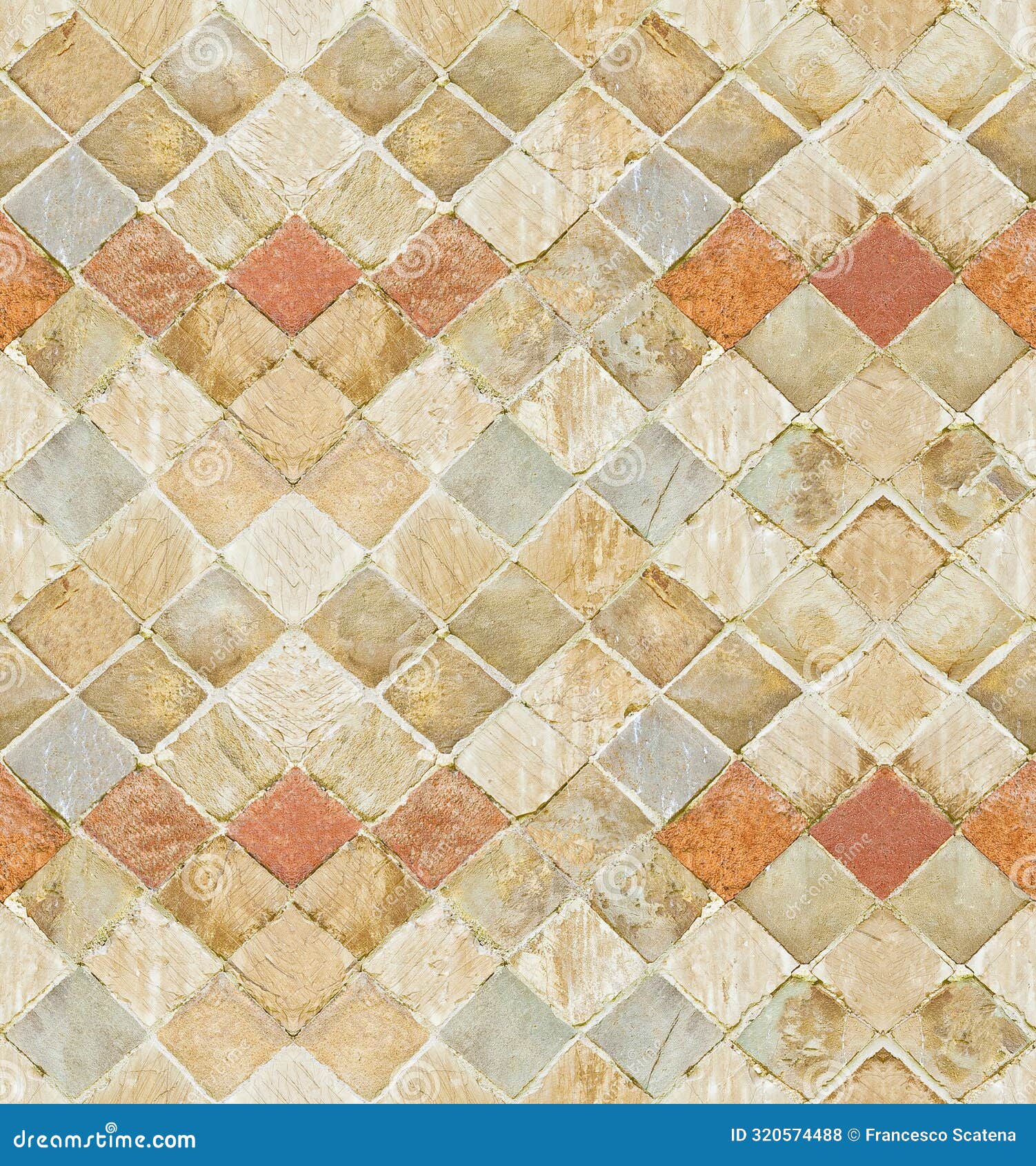 Red Tiles Opus Incertum Irregular Work Texture Background Stock ...