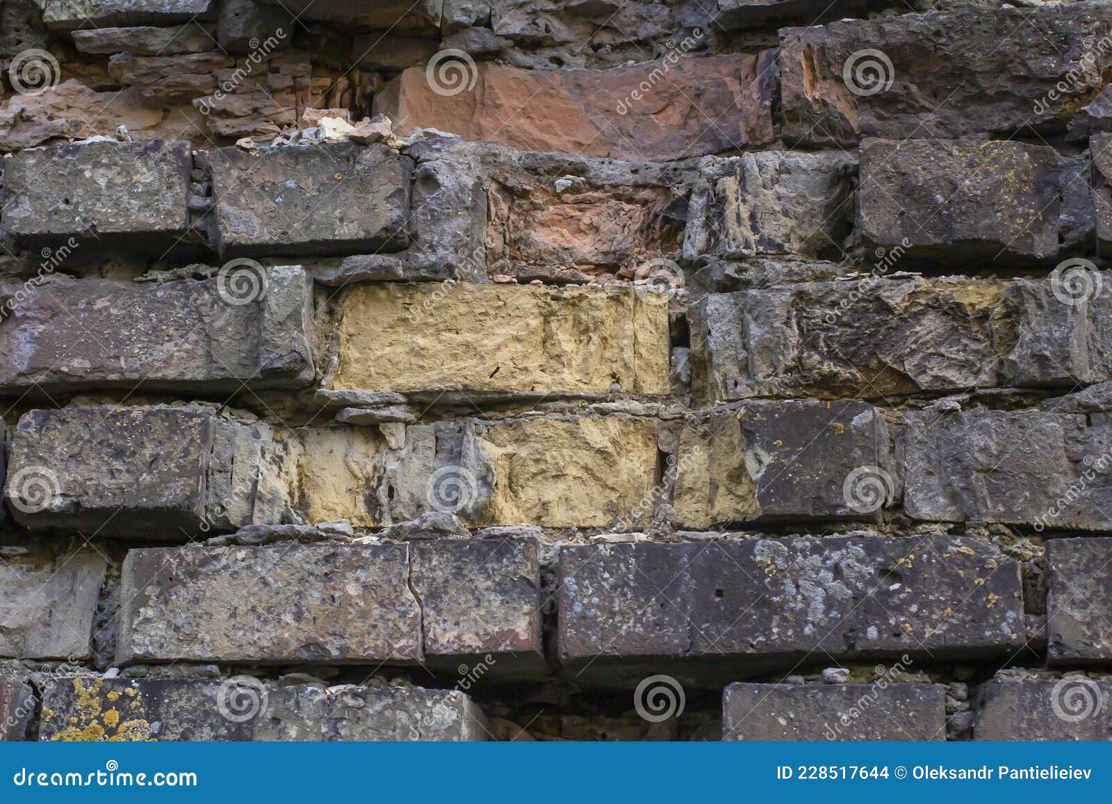 Medieval Brickwork On Stone Foundations Royalty-Free Stock Photography ...