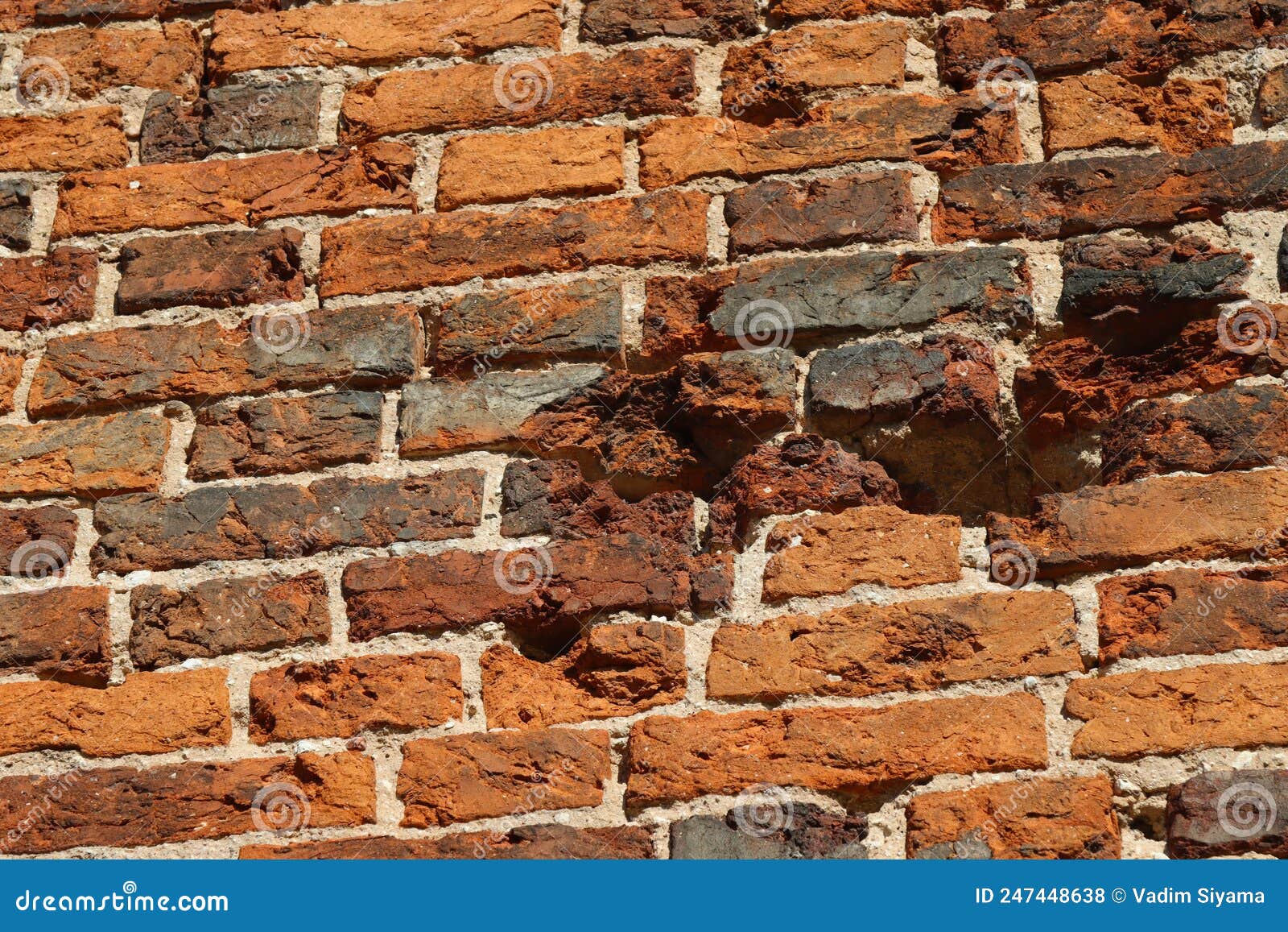 Medieval Brickwork. Texture Stock Photo - Image of cracks, medieval ...