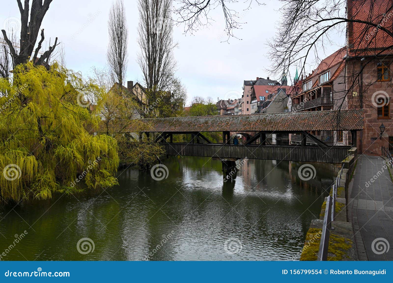 A Medieval Bridge in Nuremberg, Germany Stock Photo - Image of europe ...